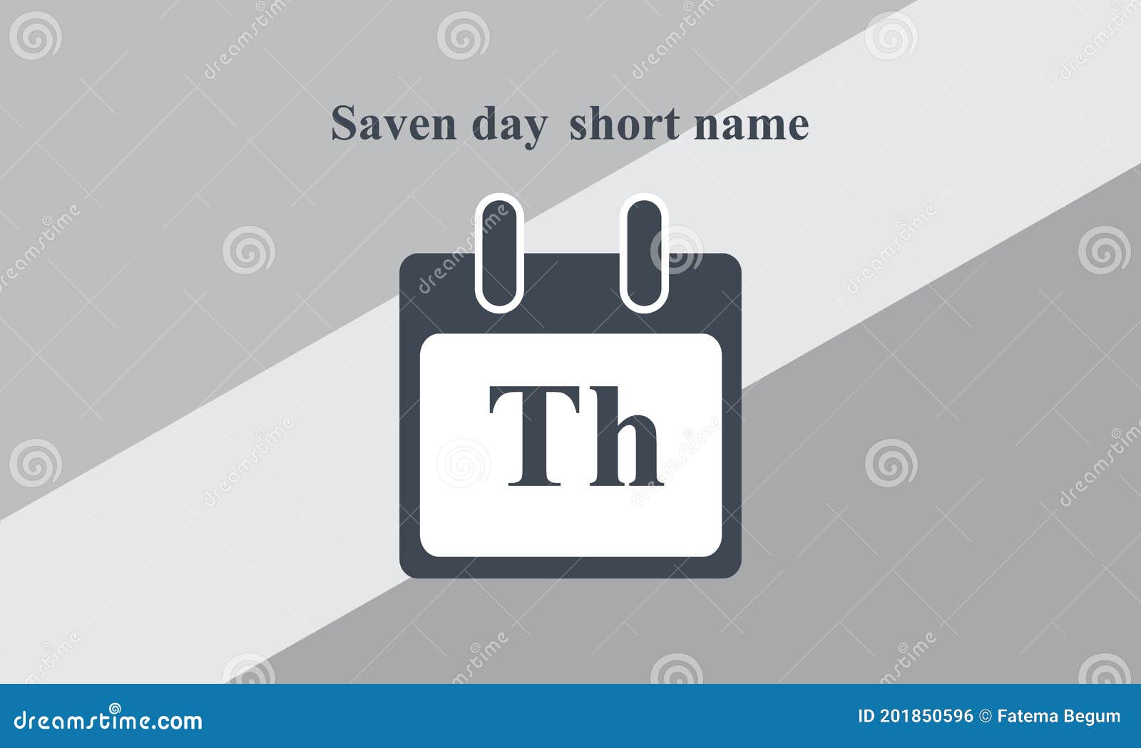 Thursday Day Short Name, Date Vector Icon, Calendar Date Icon. Stock ...