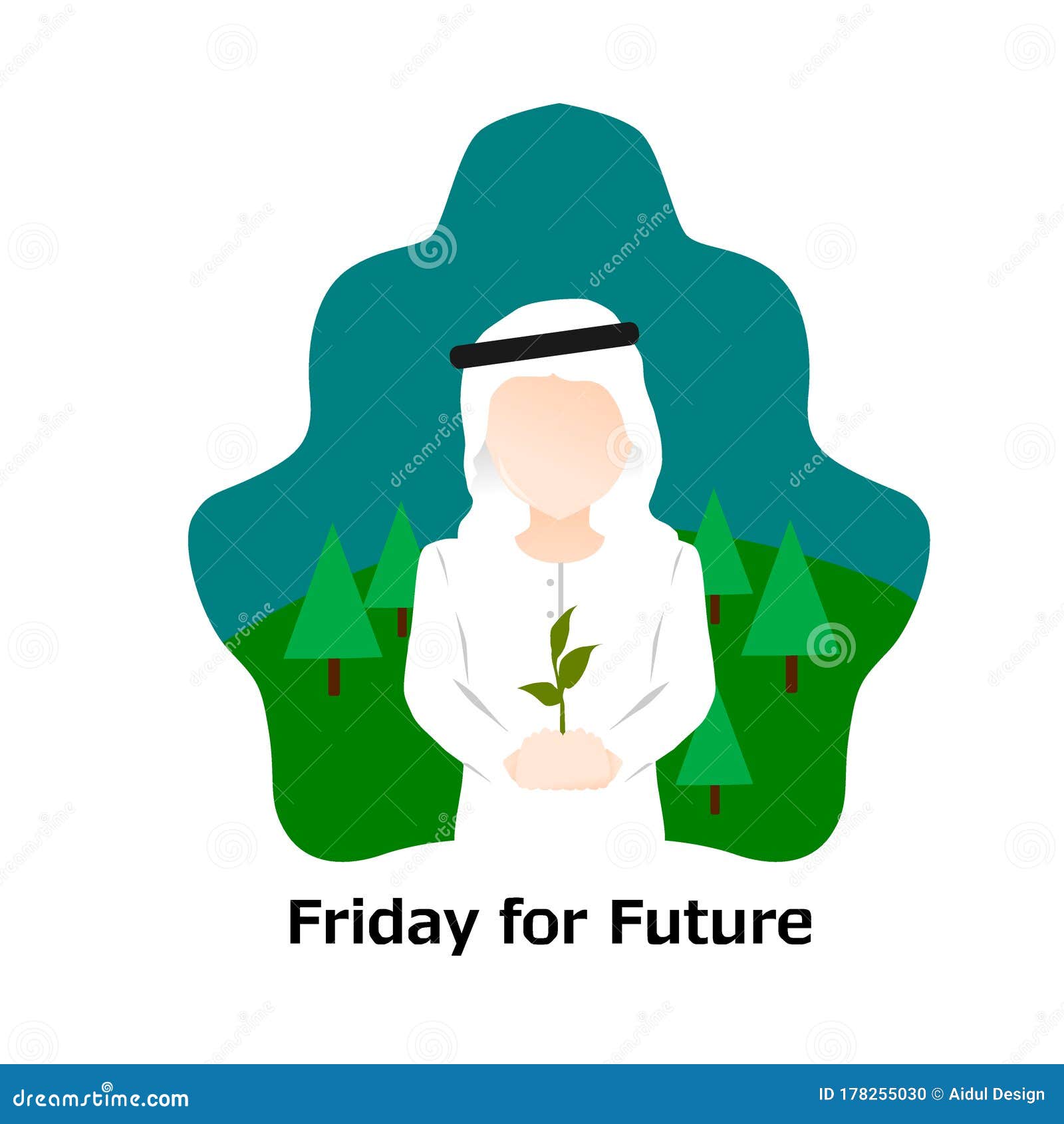 Friday for Future Flat Illustration 3 Stock Vector - Illustration of ...