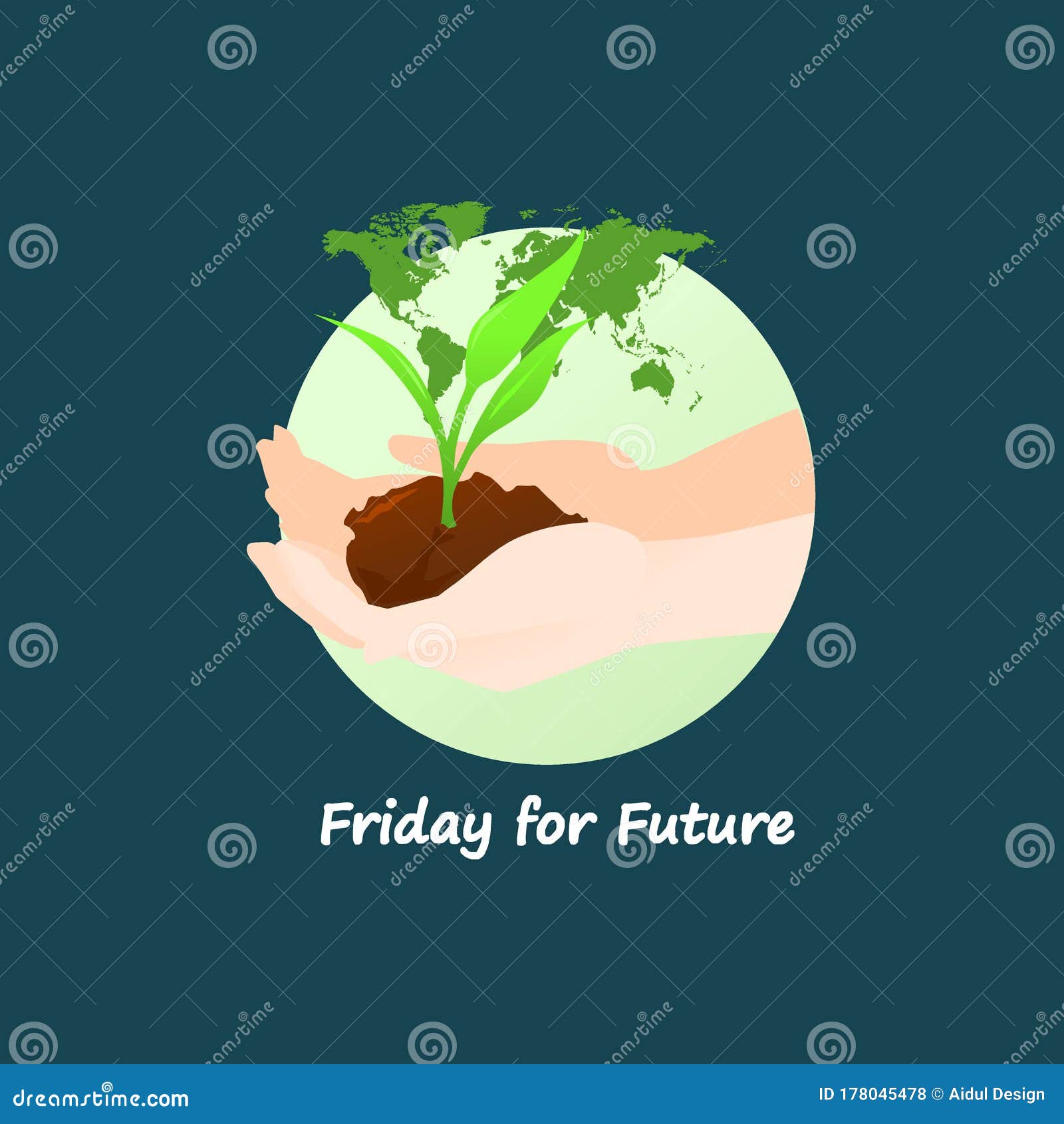 Friday for Future Flat Vector Stock Vector - Illustration of nature ...