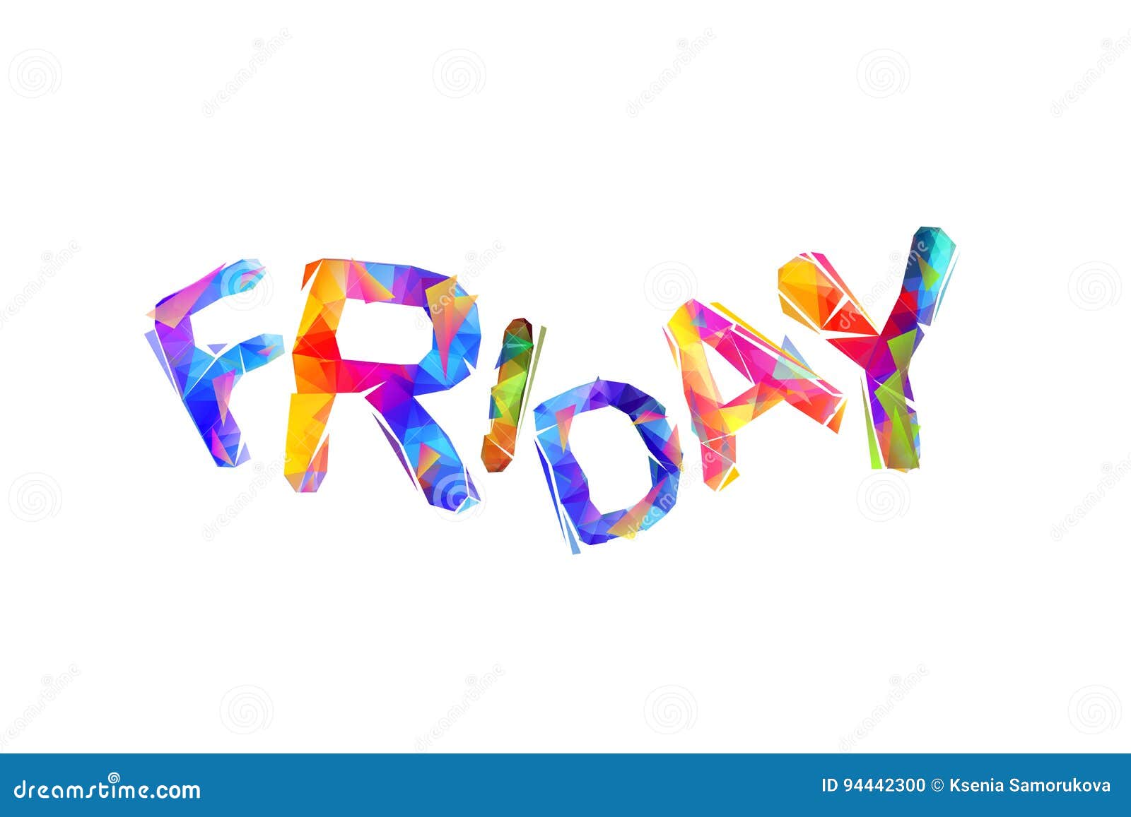 Friday - Happy End of the Week Stock Vector - Illustration of ...