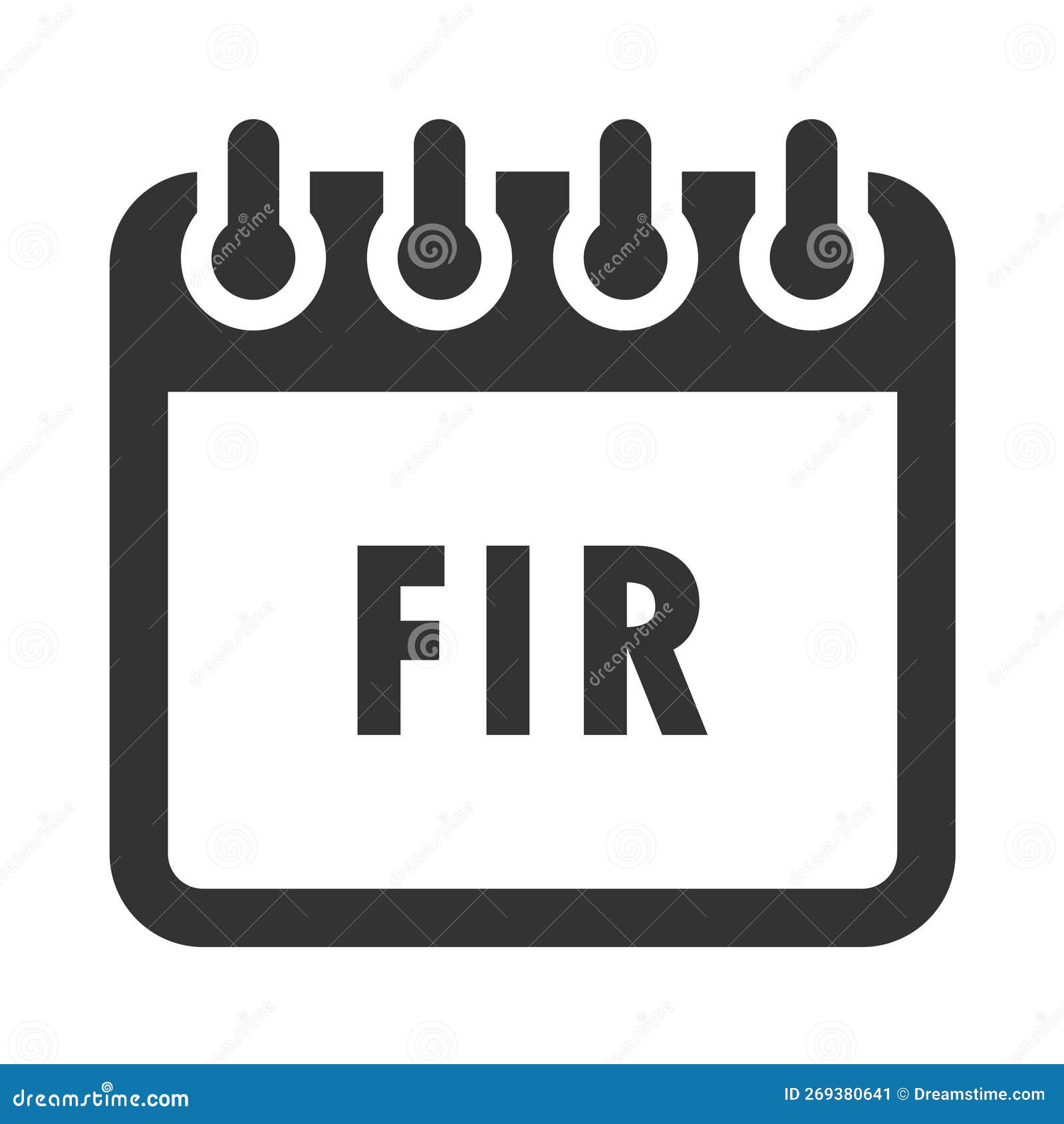 Friday icon stock vector. Illustration of schedule, symbol - 269380641