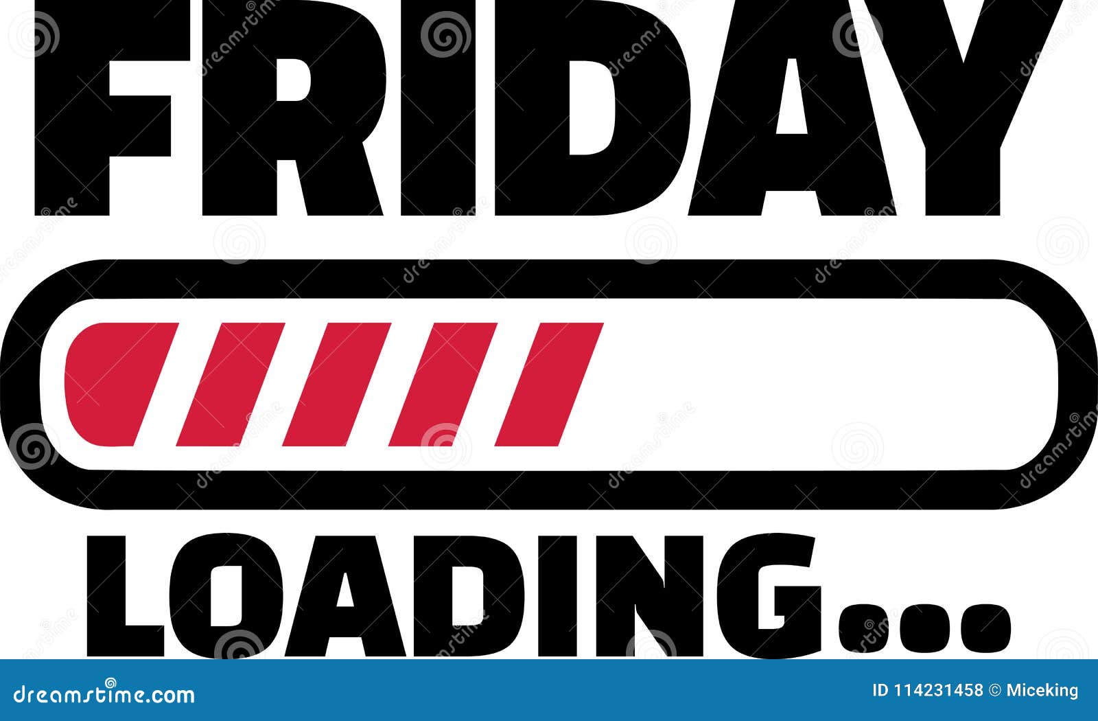 Friday loading bar stock vector. Illustration of closing - 114231458
