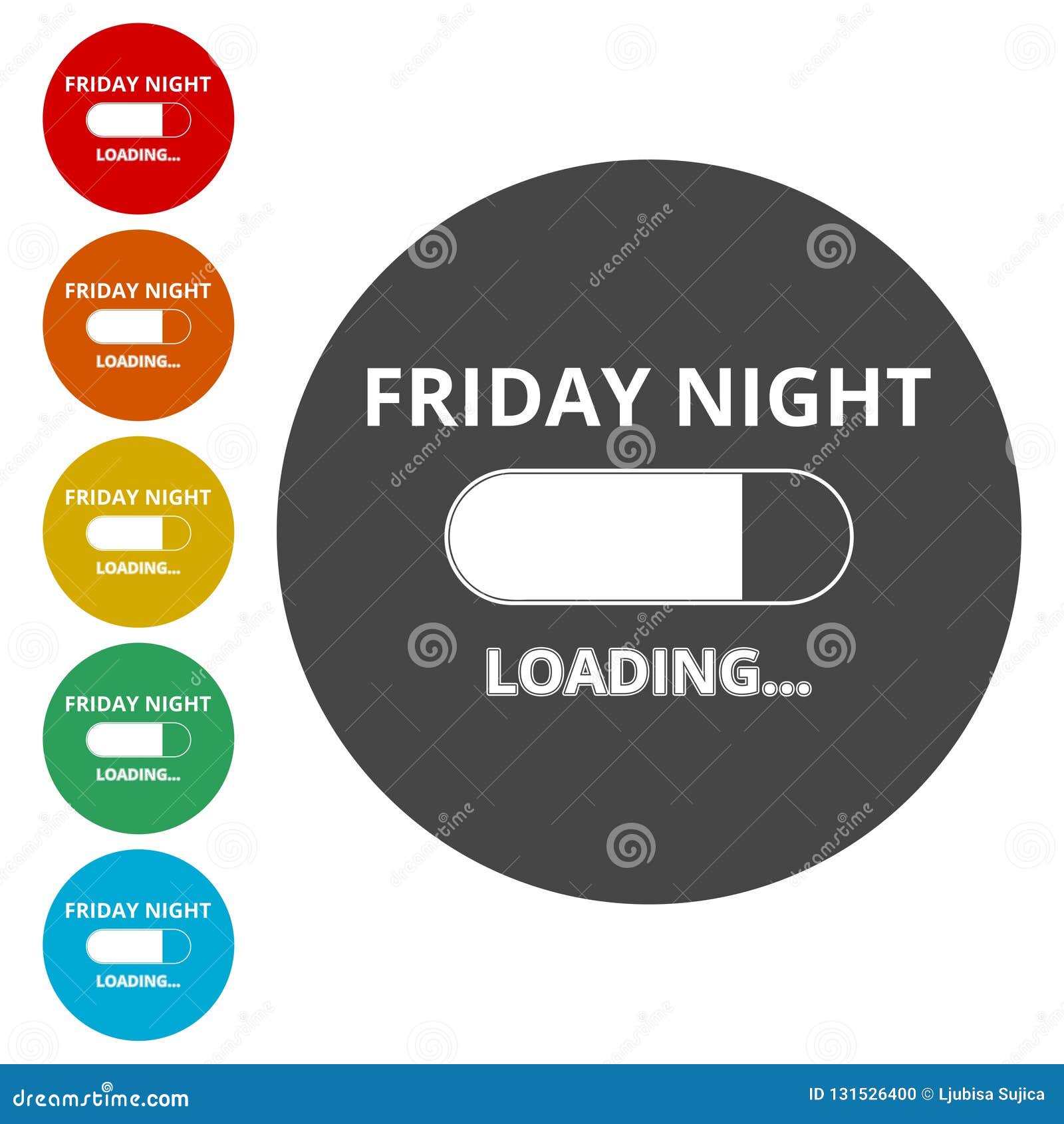 Friday Loading. Progress Loading Bar Stock Vector - Illustration of ...