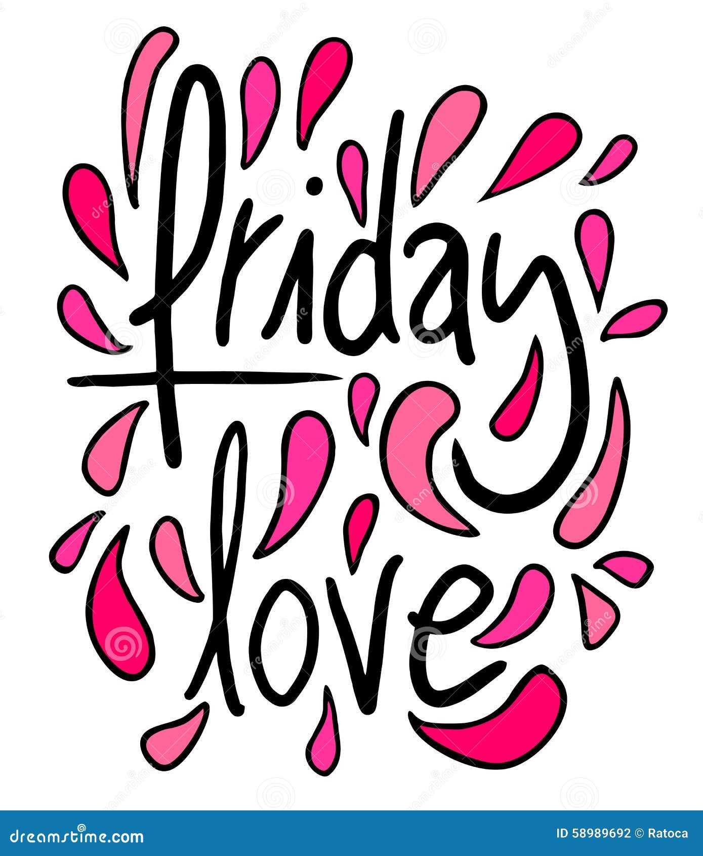 Friday love stock vector. Illustration of friday, party - 58989692