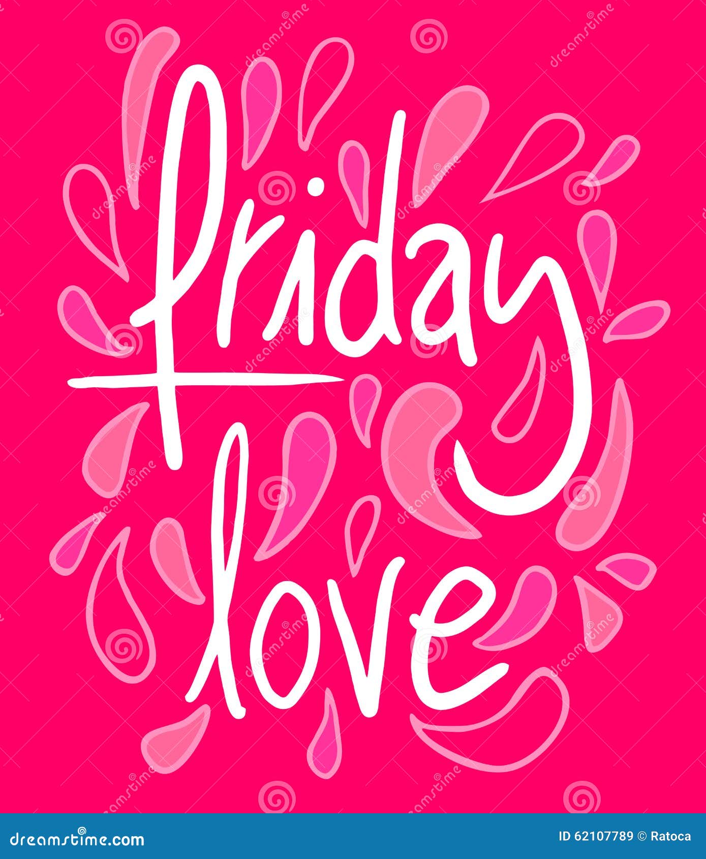Friday love message stock vector. Illustration of wallpaper - 62107789