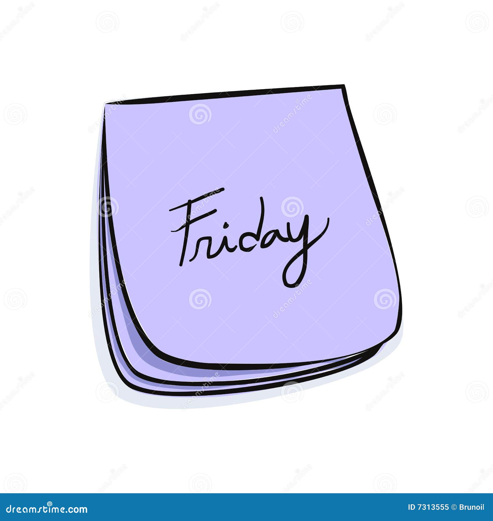 Friday Note stock vector. Illustration of time, sign, friday - 7313555