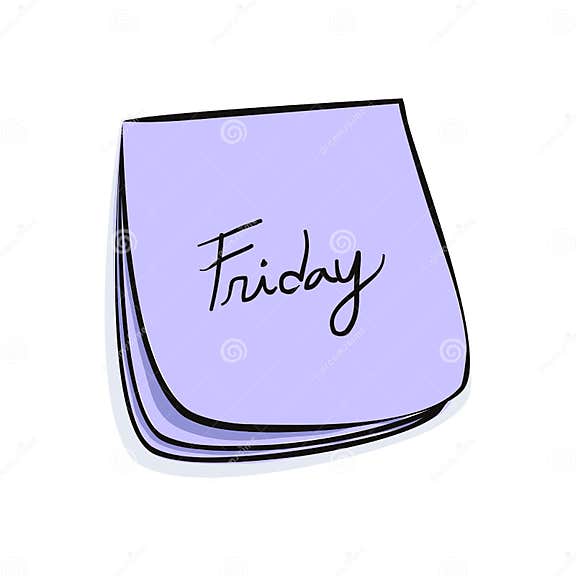 Friday Note stock vector. Illustration of time, sign, friday - 7313555
