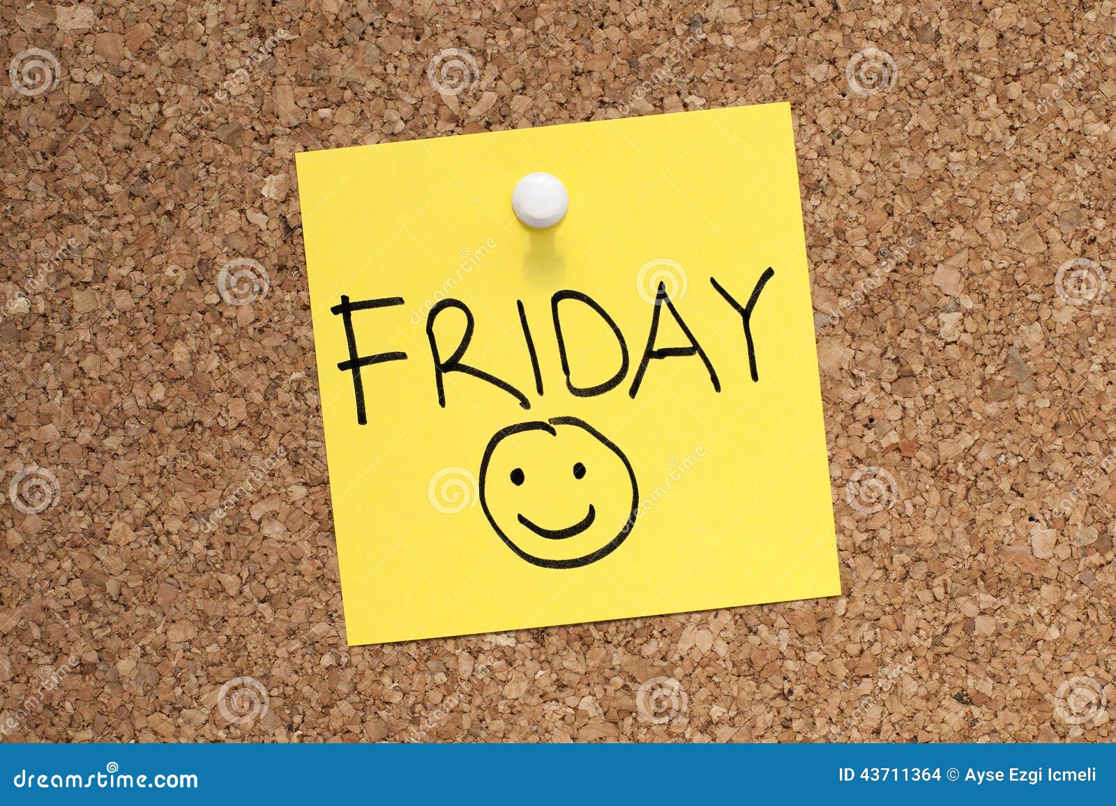 Friday stock photo. Image of bulletinboard, handwritten - 43711364