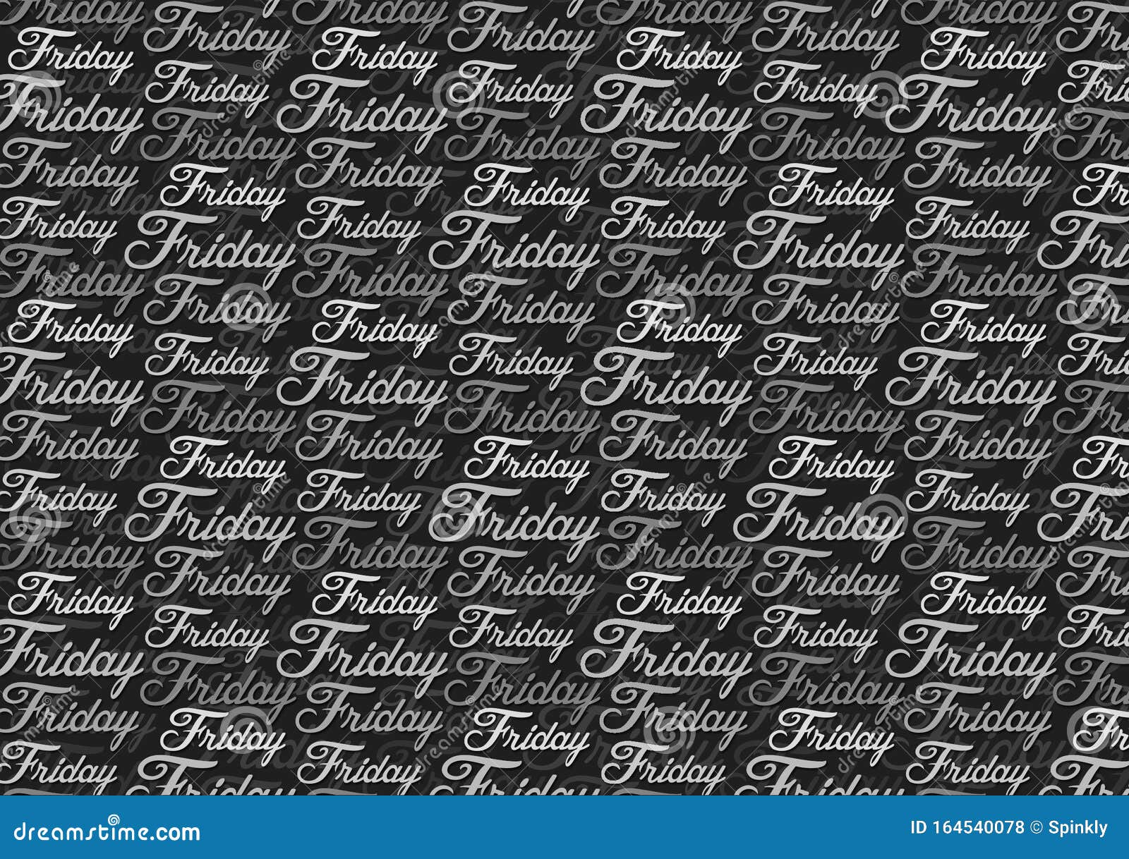 Friday Text Pattern for Wallpaper Use Stock Illustration - Illustration ...
