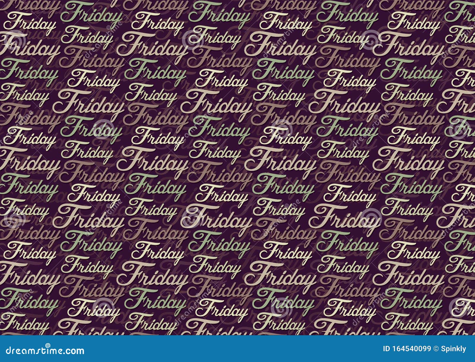 Friday Text Pattern for Wallpaper Use Stock Illustration - Illustration ...