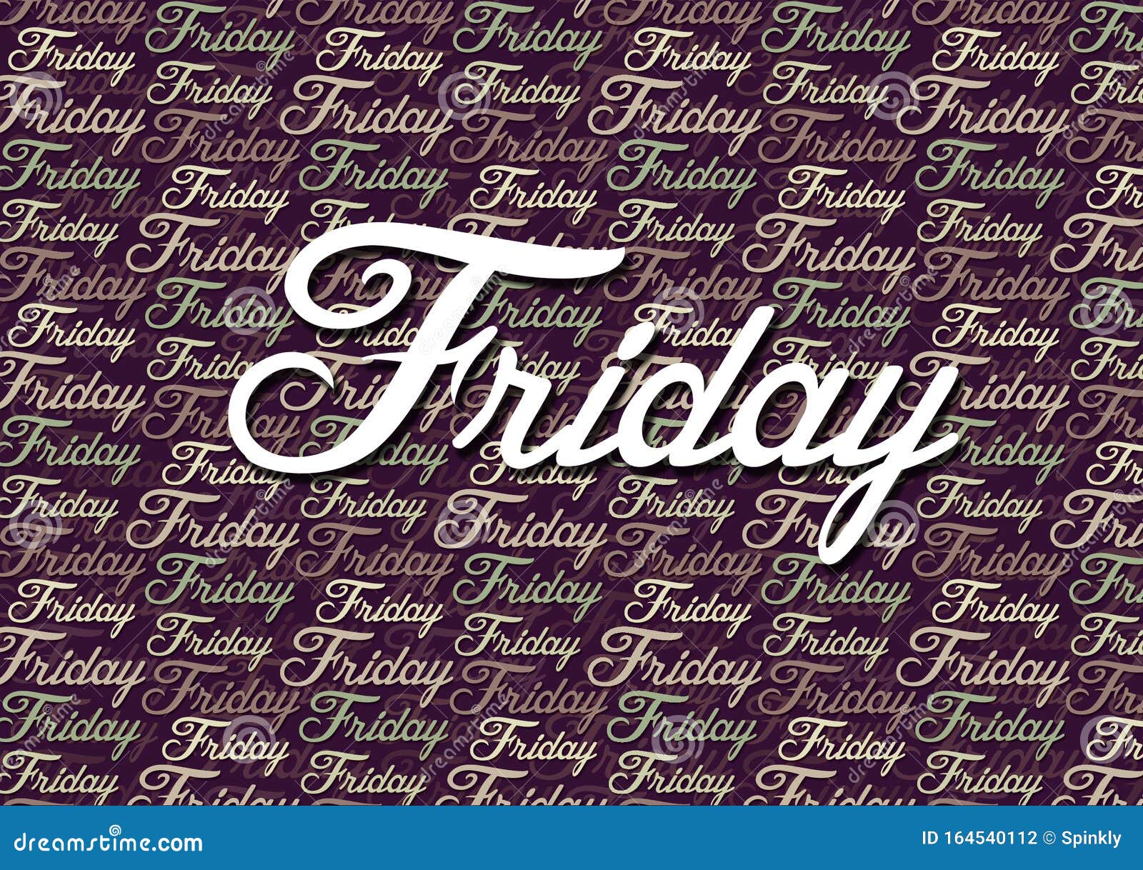Friday Text Pattern for Wallpaper Use Stock Illustration - Illustration ...