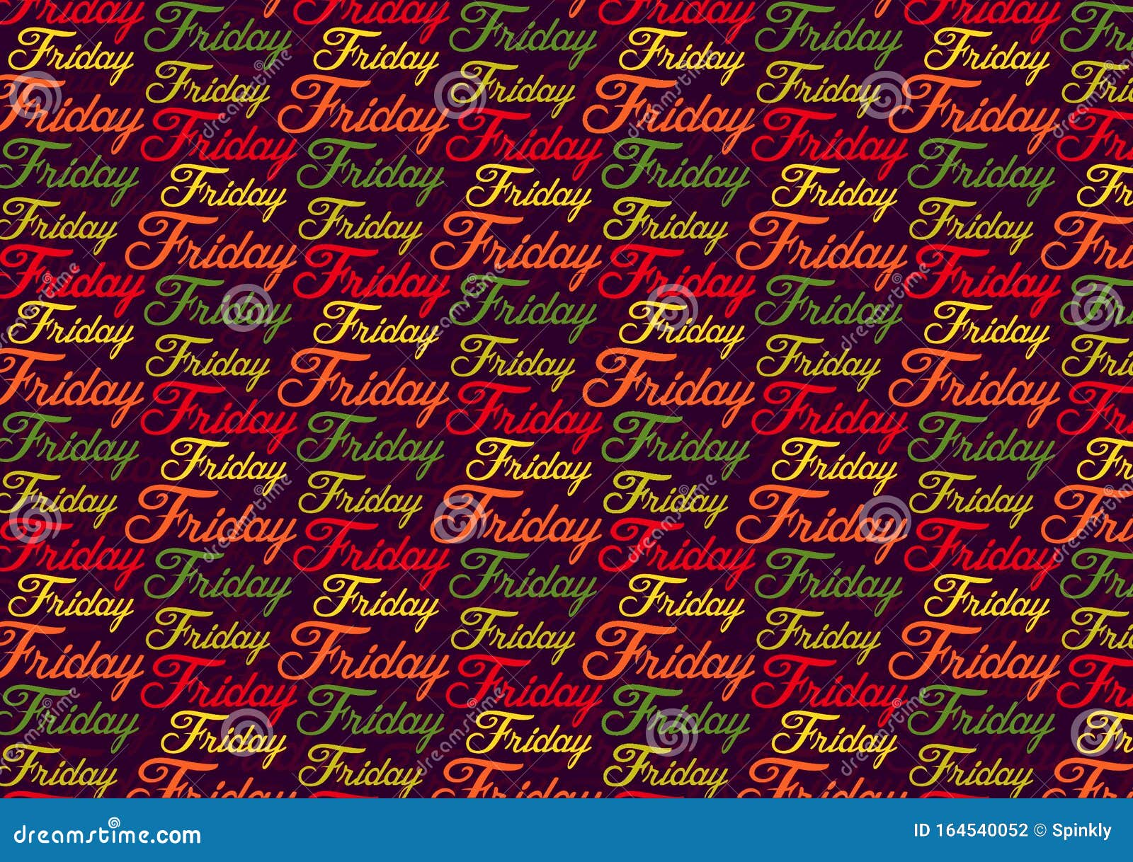 Friday Text Pattern for Wallpaper Use Stock Illustration - Illustration ...