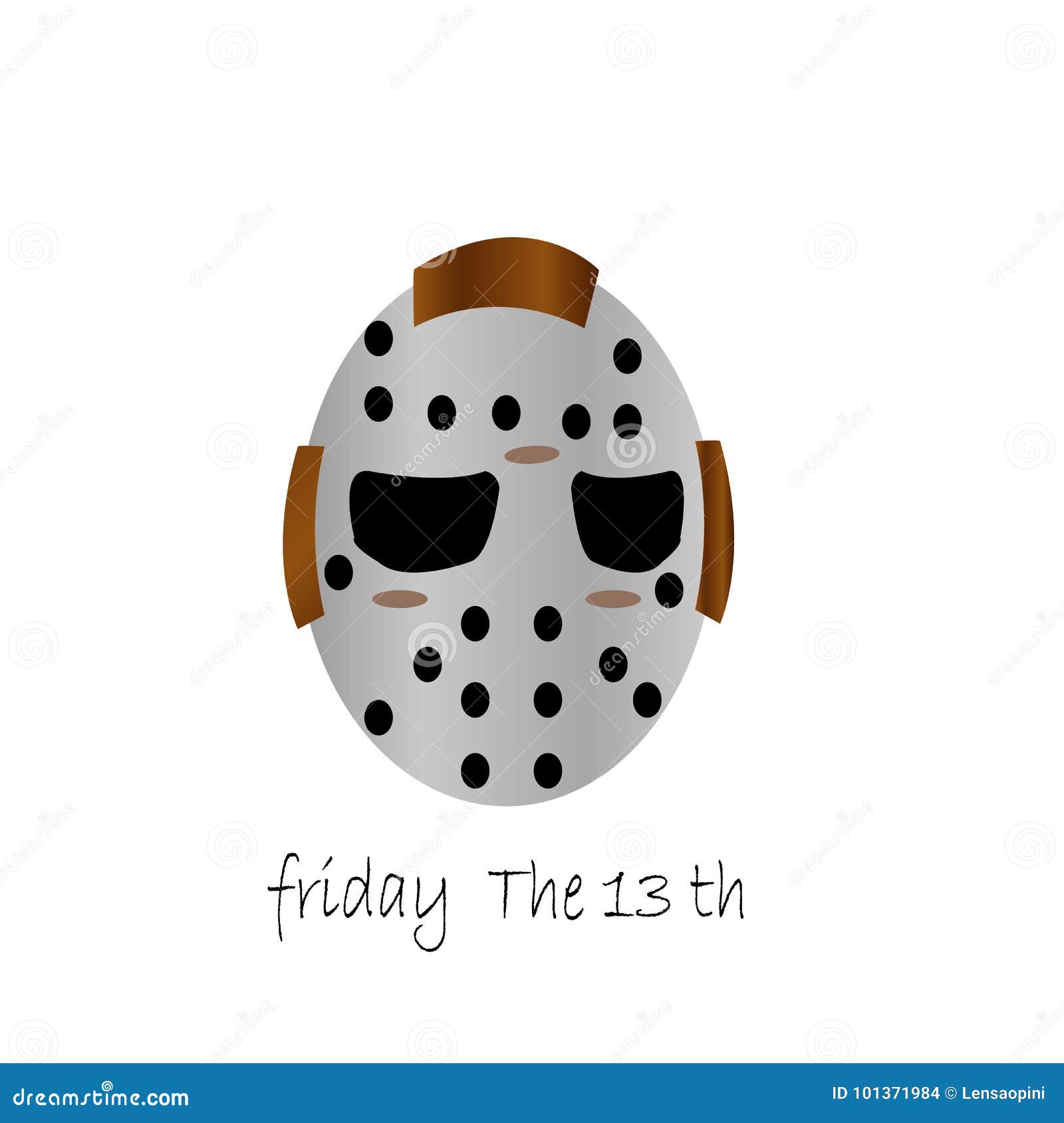 Friday the 13th Mask Concept Stock Vector - Illustration of movie, cube ...