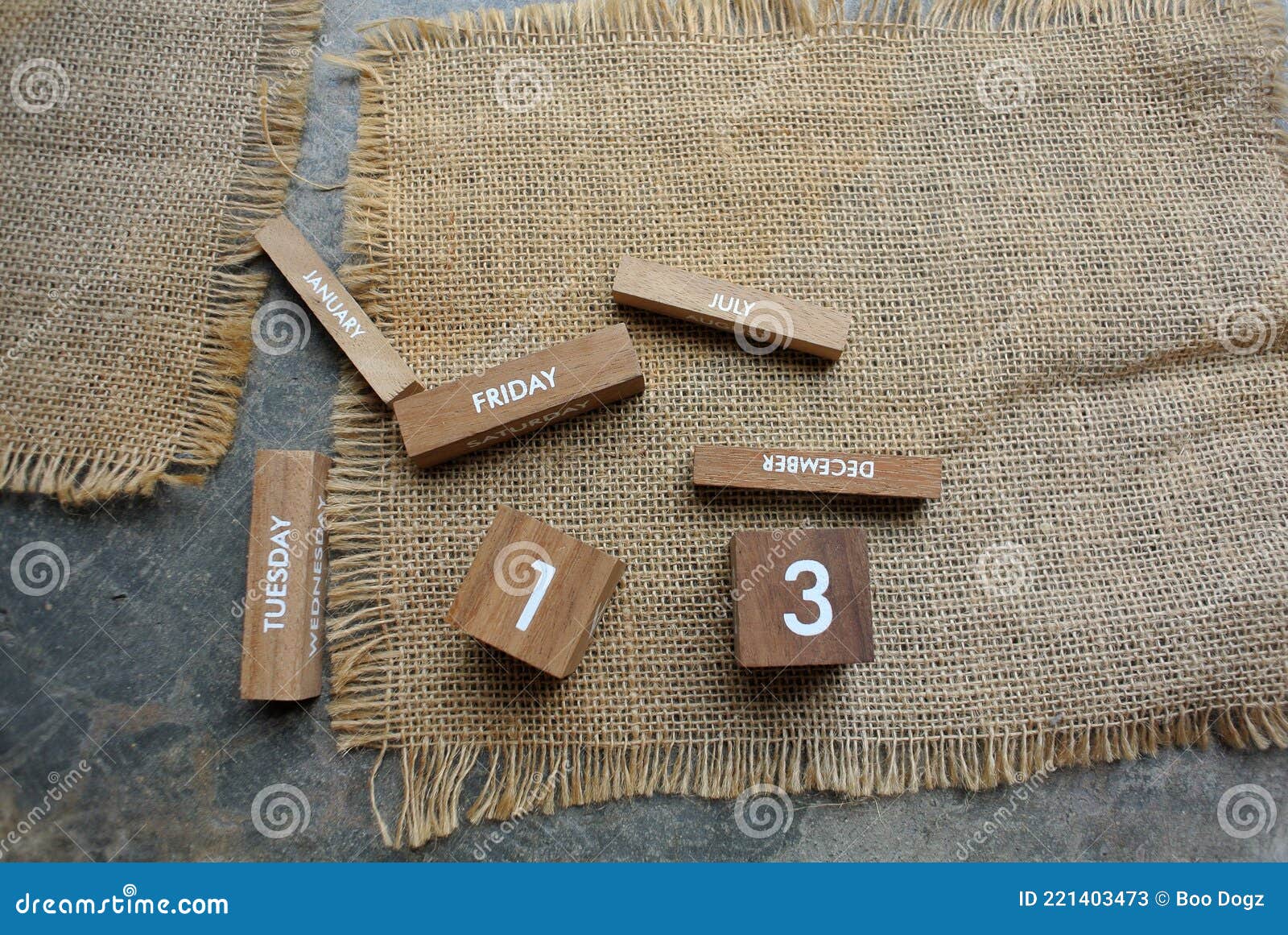 Friday 13th on Wooden Calendar. Bad Luck, Misfortune Day, Halloween ...