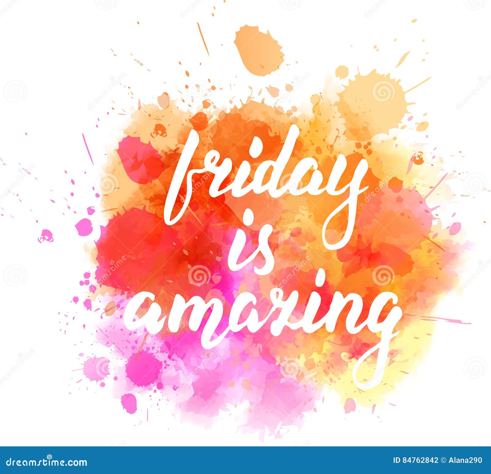 Friday watercolor splash stock vector. Illustration of symbol - 84762842