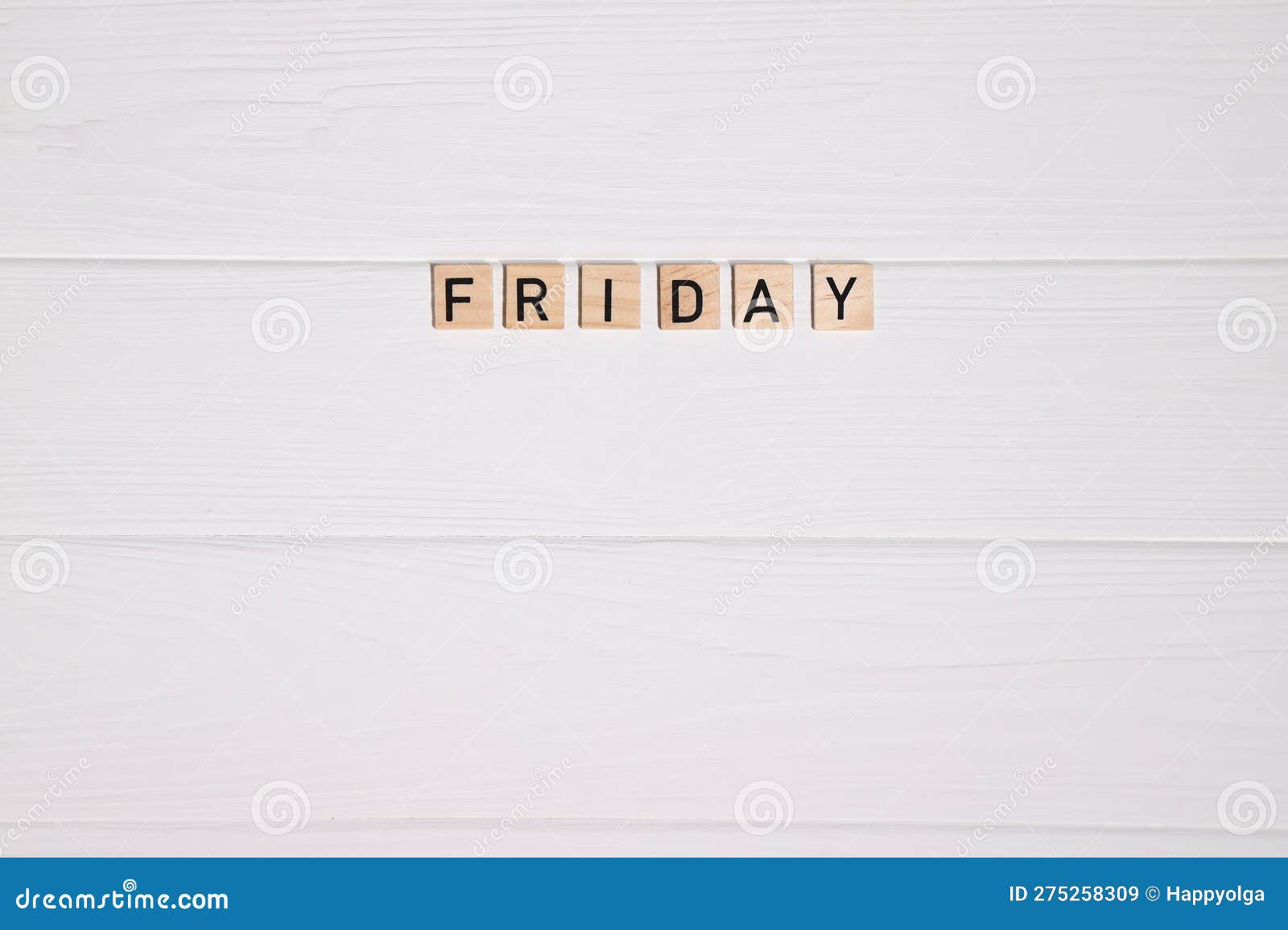 Friday Week Day Name on White Wooden Background Stock Image - Image of ...