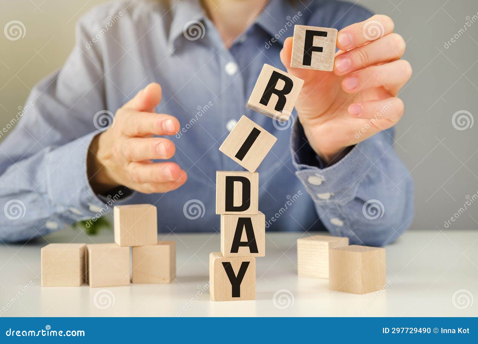Friday Word on Wooden Cubes on a Light Background Stock Photo - Image ...