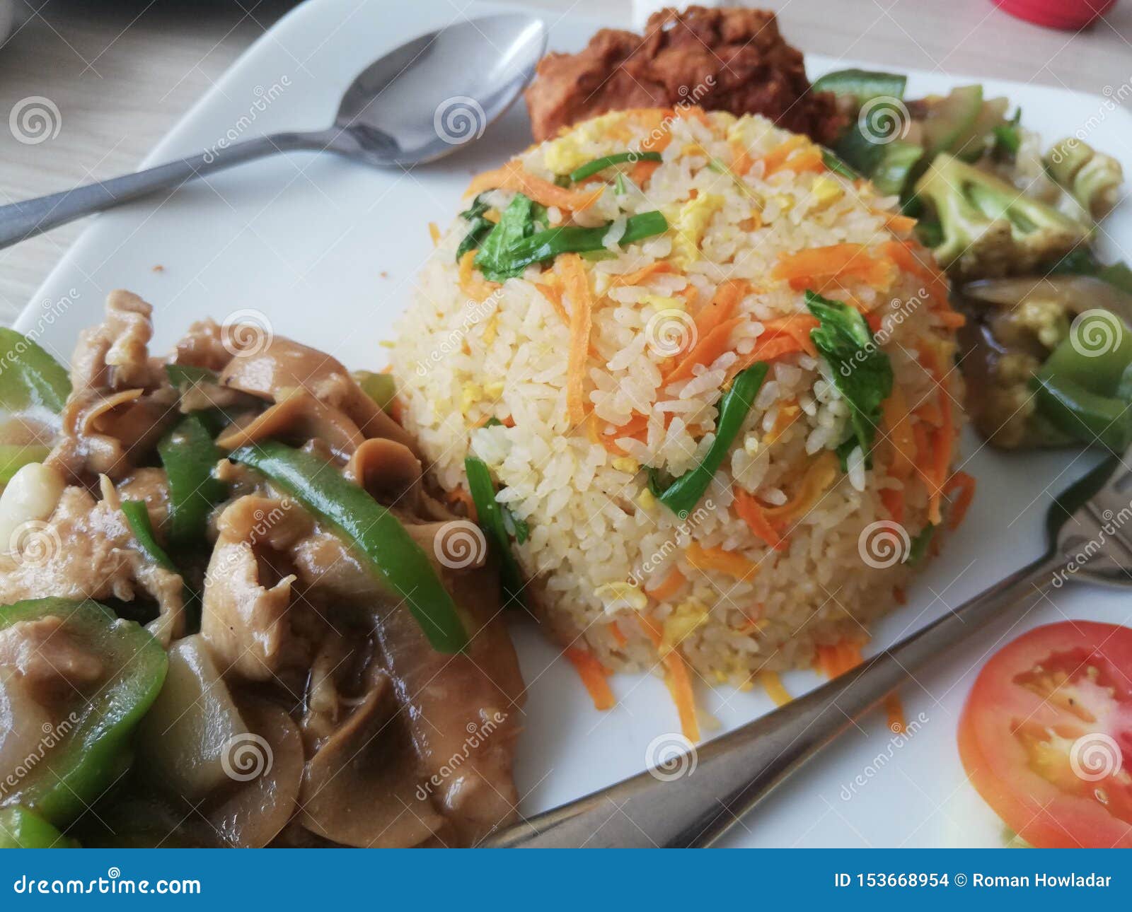 Fride rice in dhaka stock photo. Image of dhaka, good - 153668954