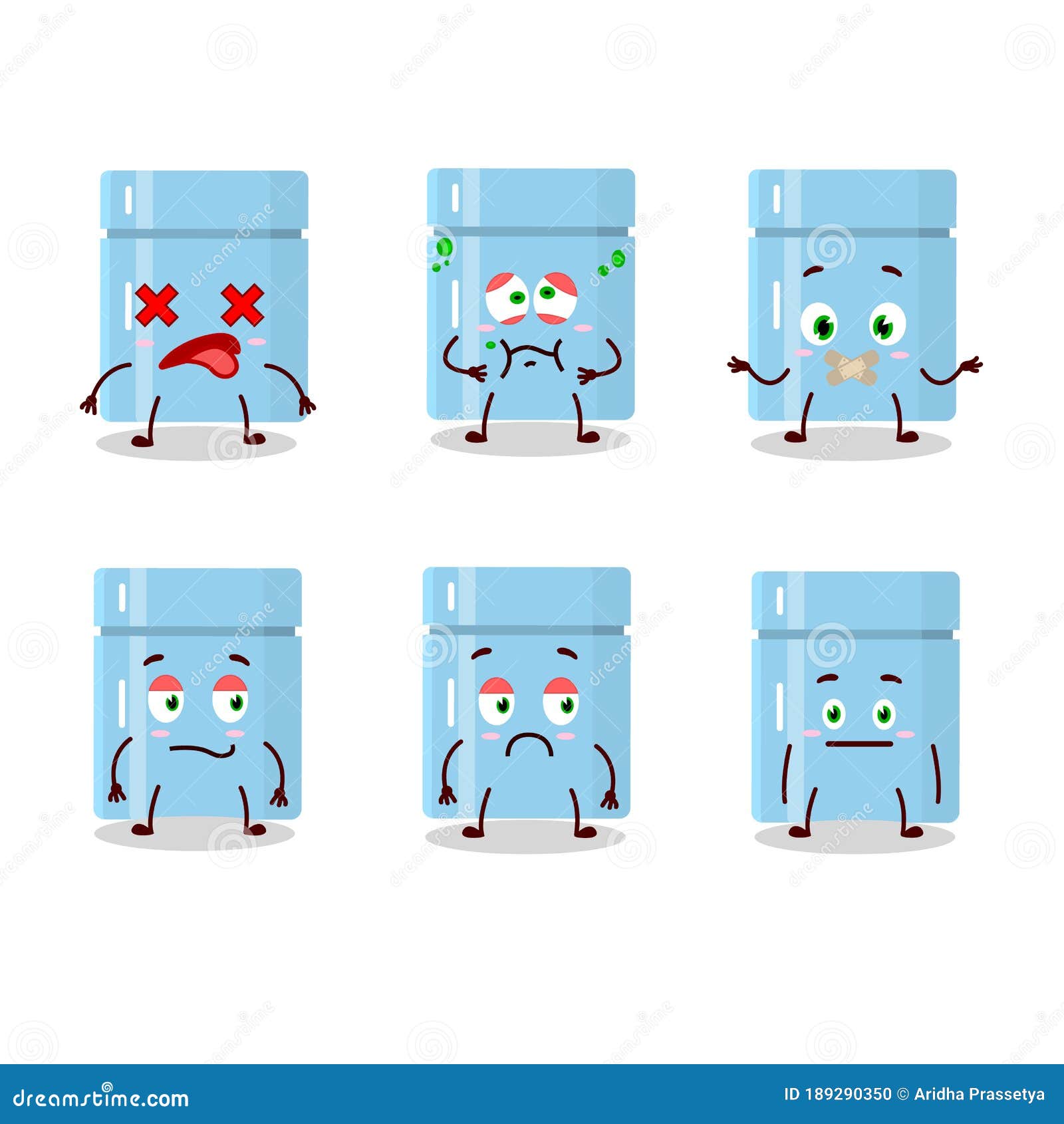 Fridge Cartoon Character With Love Cute Emoticon | CartoonDealer.com ...