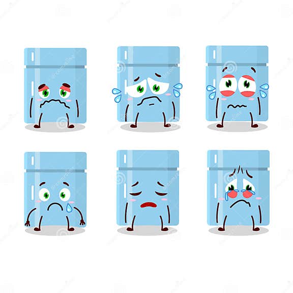 Fridge Cartoon in Character with Sad Expression Stock Vector ...
