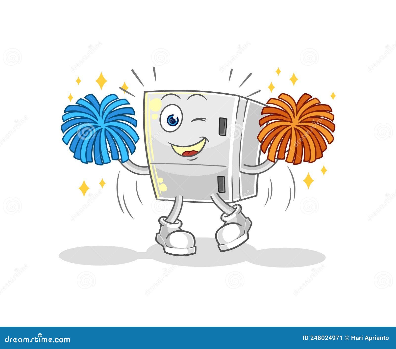 Cheerleader Emoticon Vector Illustration | CartoonDealer.com #17346220