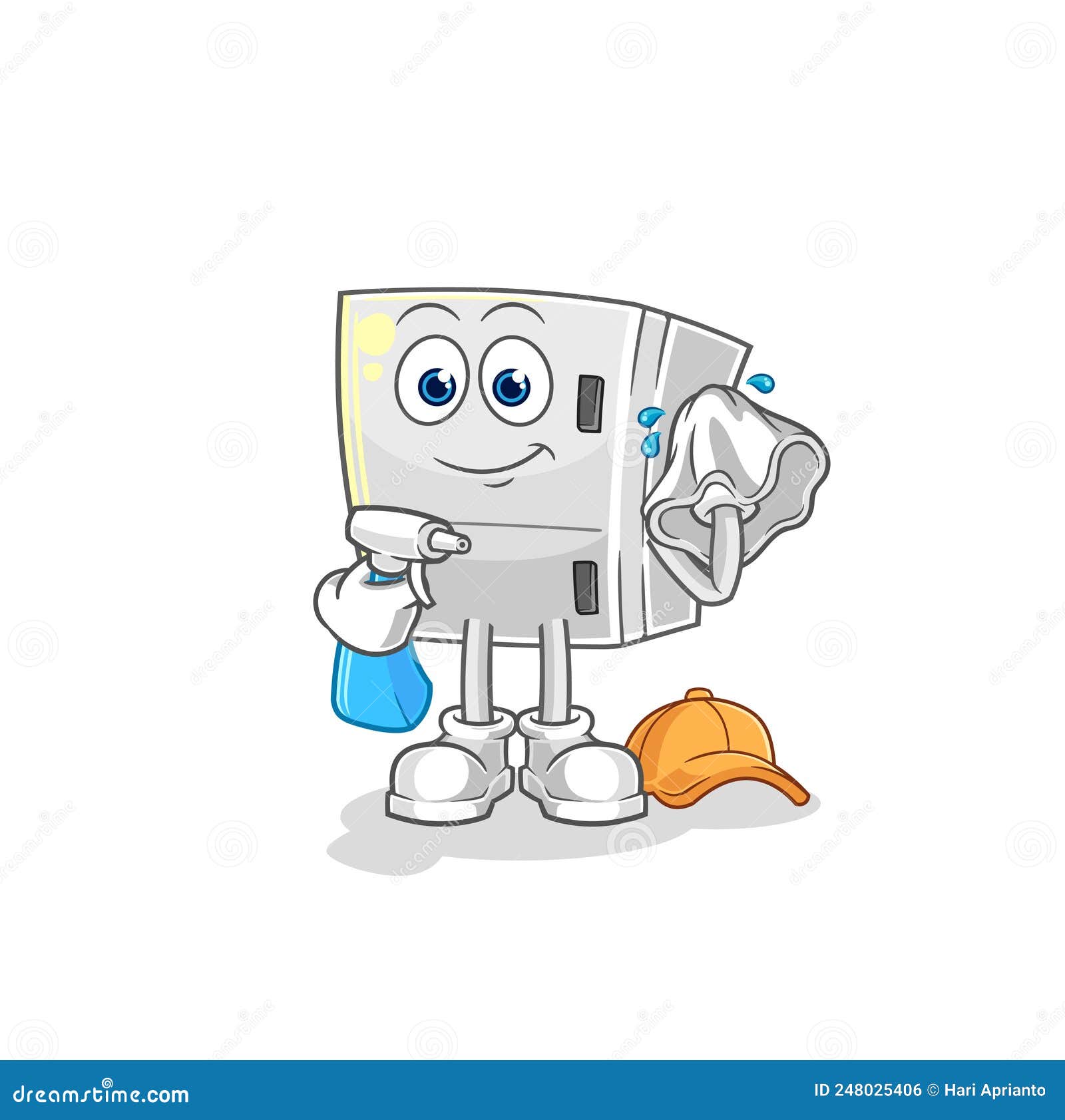Fridge Cleaner Vector. Cartoon Character Stock Vector - Illustration of ... Fridge Cleaner Vector. Cartoon Character Stock Vector - Illustration of ...