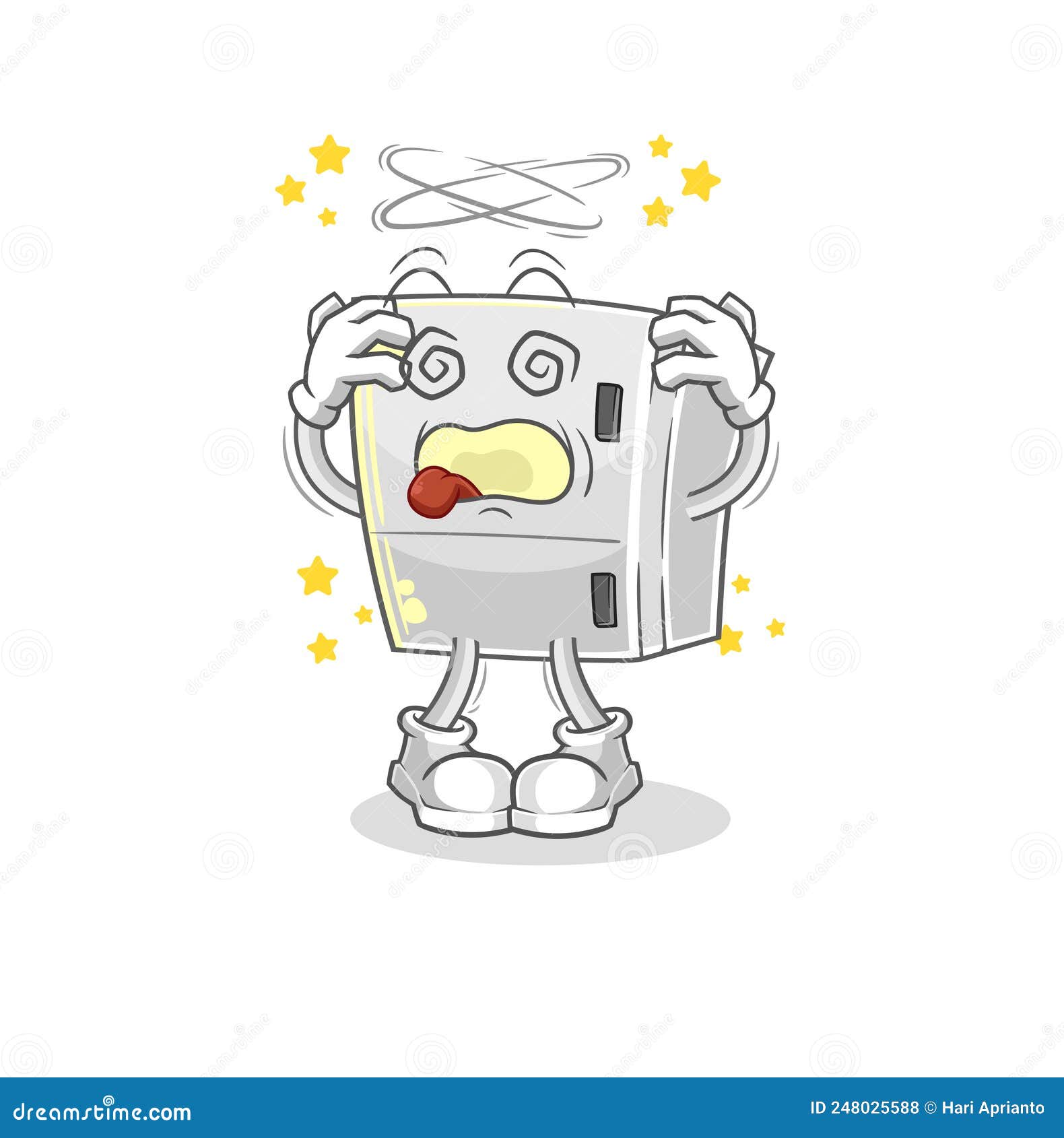 Tired Fridge Cartoon | CartoonDealer.com #47926913