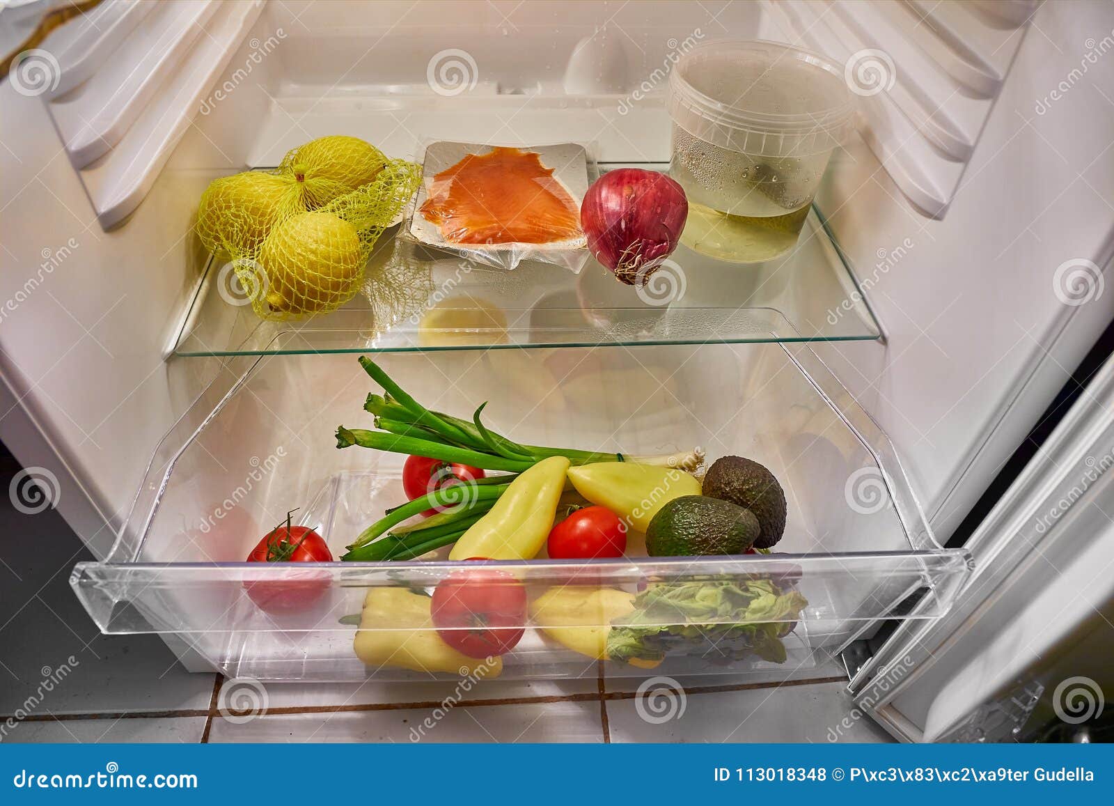 Refrigerator door open stock photo. Image of freezer - 113018348