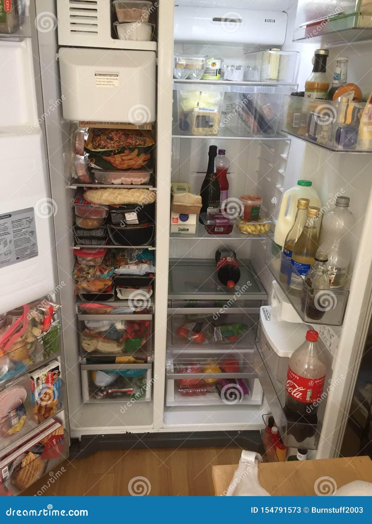 Fridge freezer editorial stock photo. Image of side - 154791573