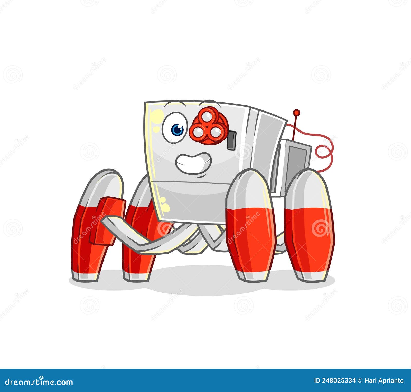 Fridge Future Robot Vector. Cartoon Character Stock Vector ...