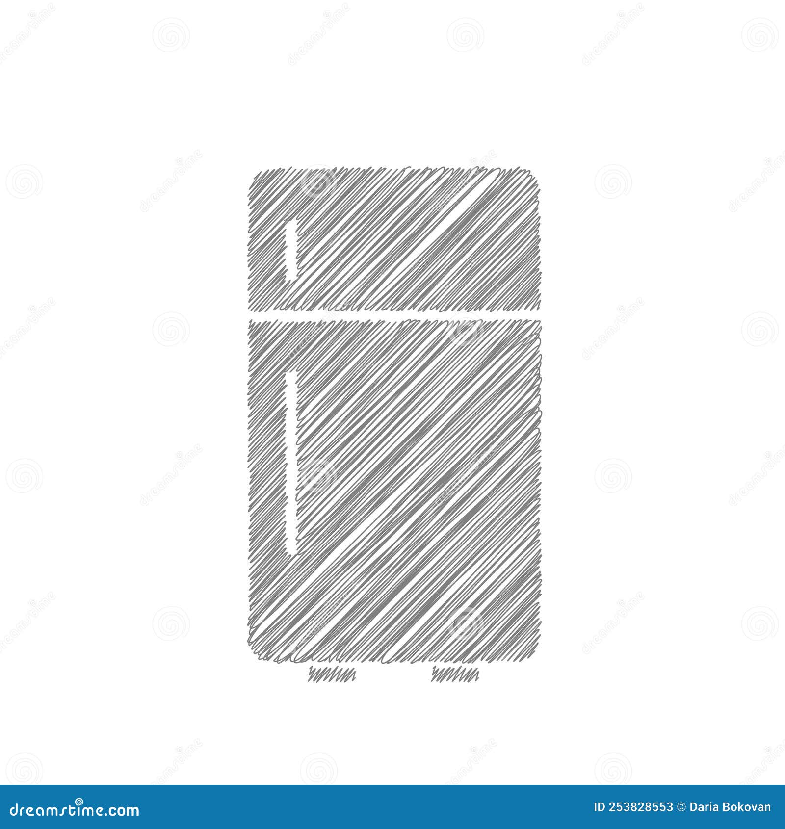 Fridge Grey Sketch Vector Icon. Vector Sign for Mobile App and Web ...