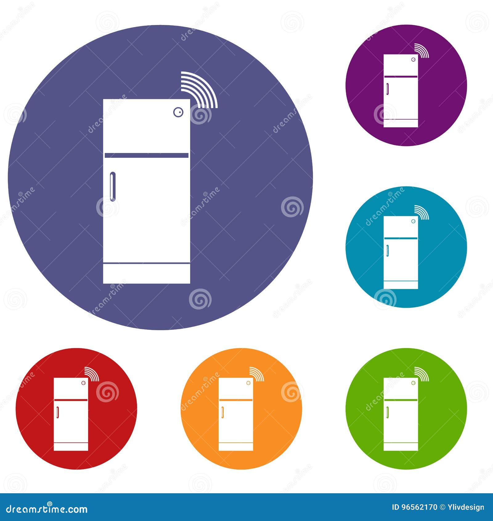 Fridge icons set stock vector. Illustration of design - 96562170