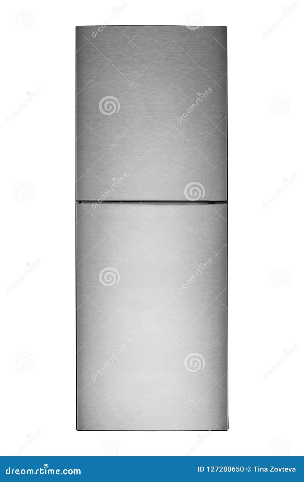 Fridge isolated on white stock photo. Image of american - 127280650
