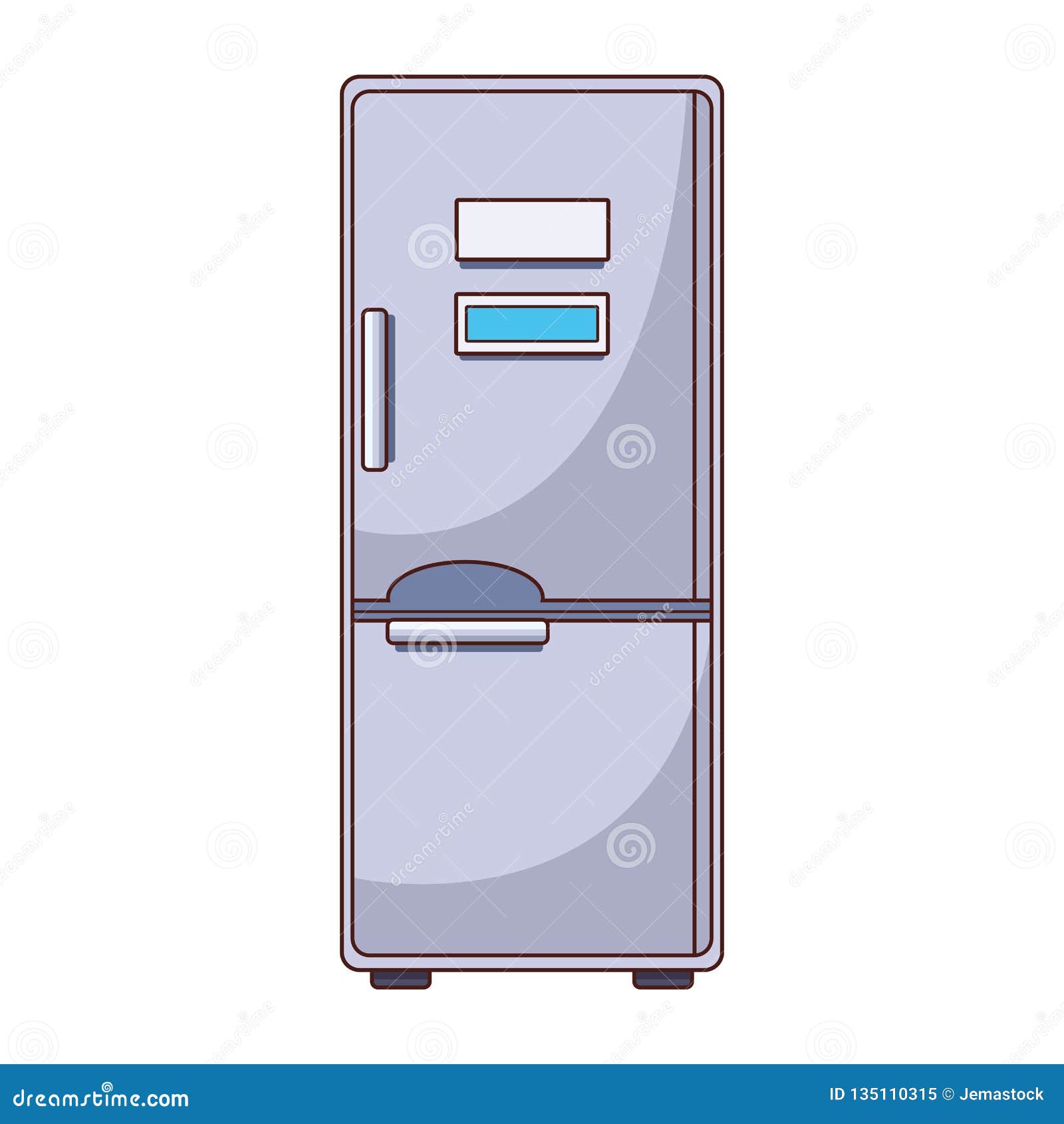 Fridge kitchen appliance stock vector. Illustration of items - 135110315