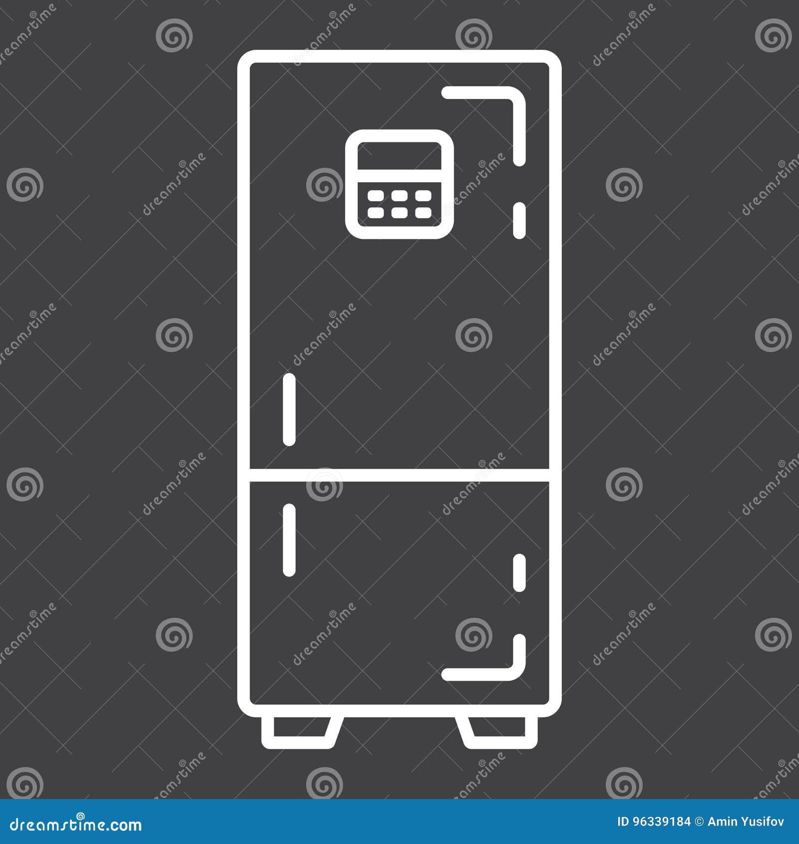Fridge Line Icon, Refrigerator and Appliance Stock Vector ...