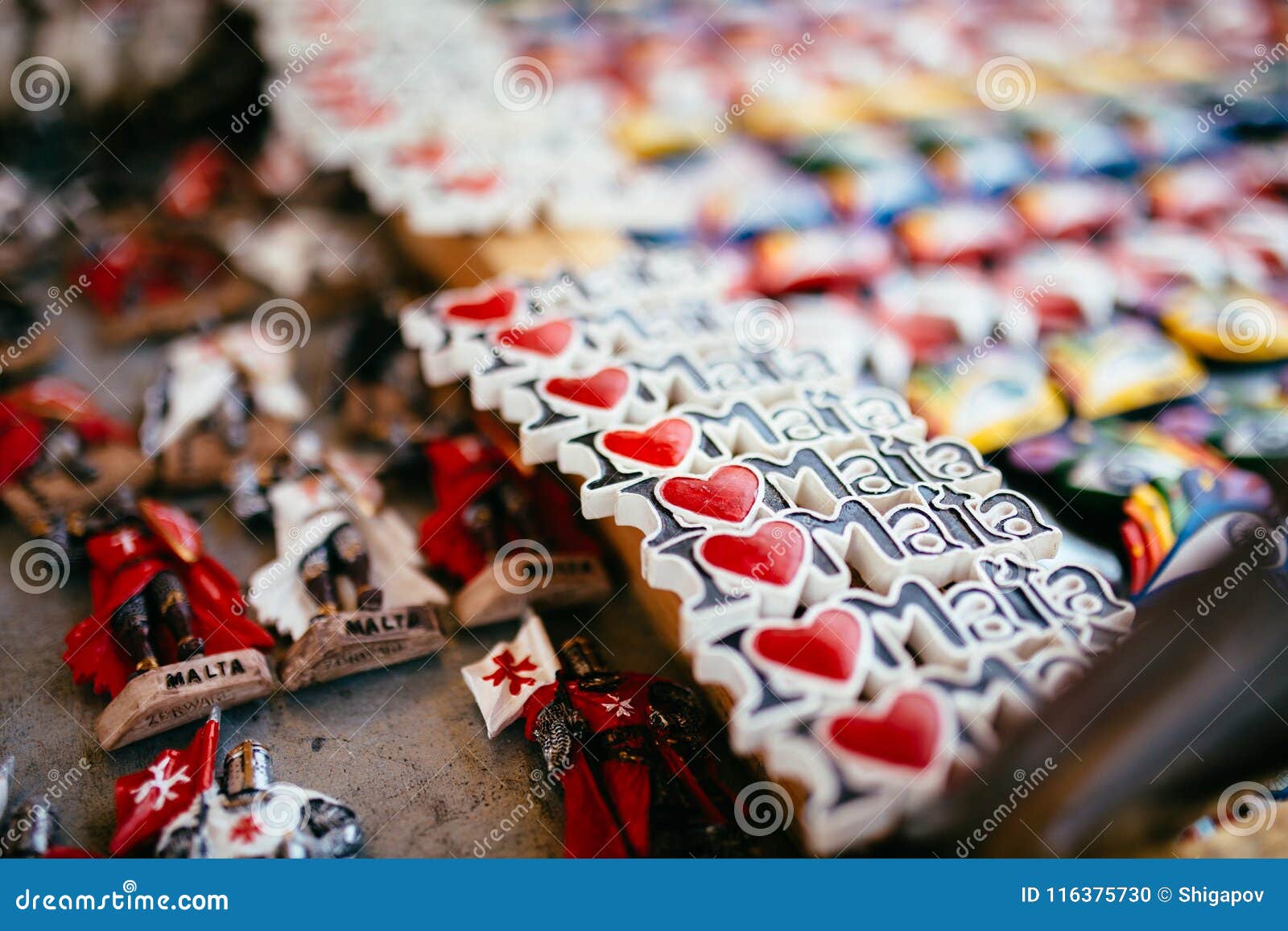 Fridge magnets from Malta stock photo. Image of next - 116375730