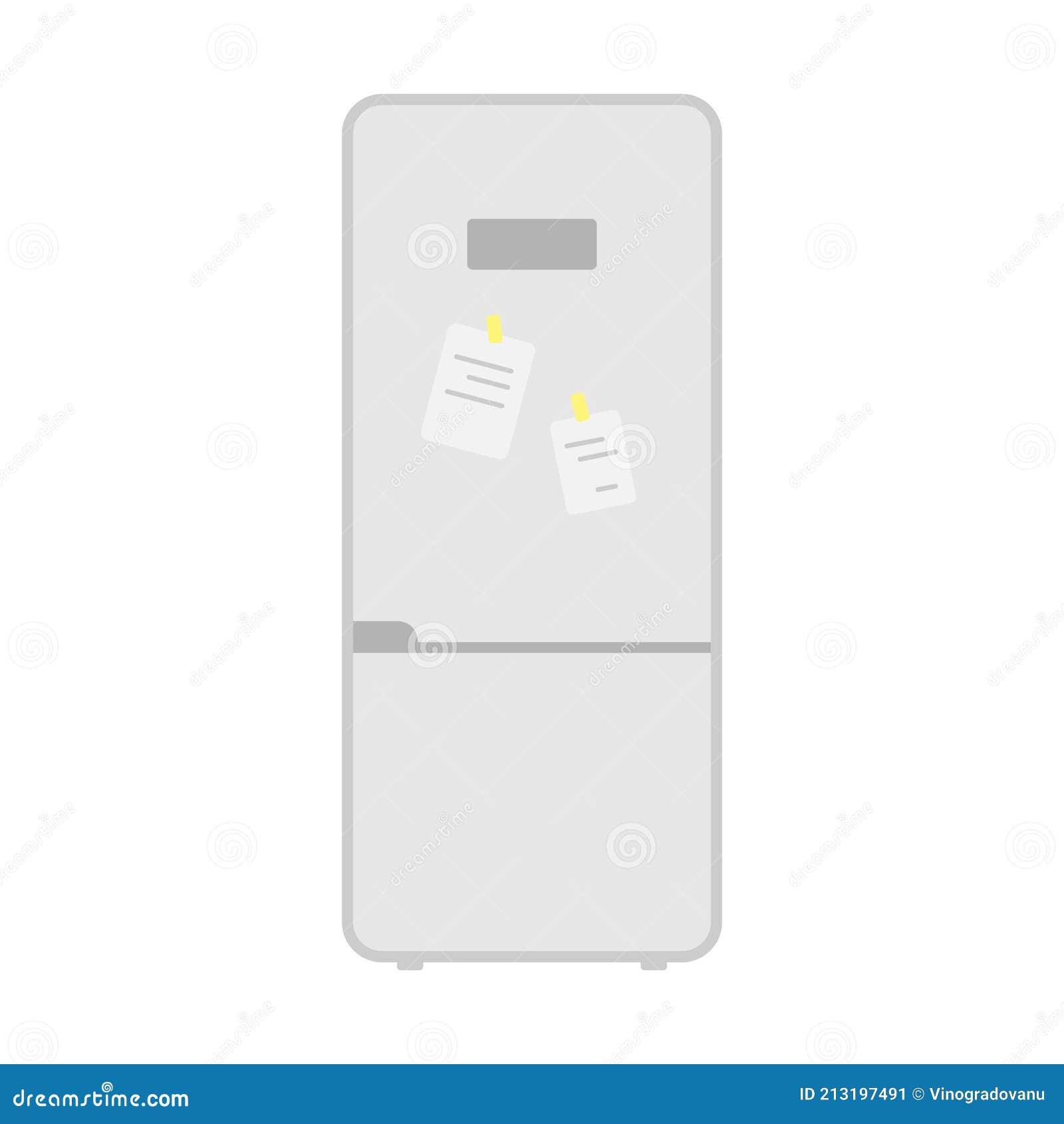 Fridge With Notes Cartoon Vector | CartoonDealer.com #22318613
