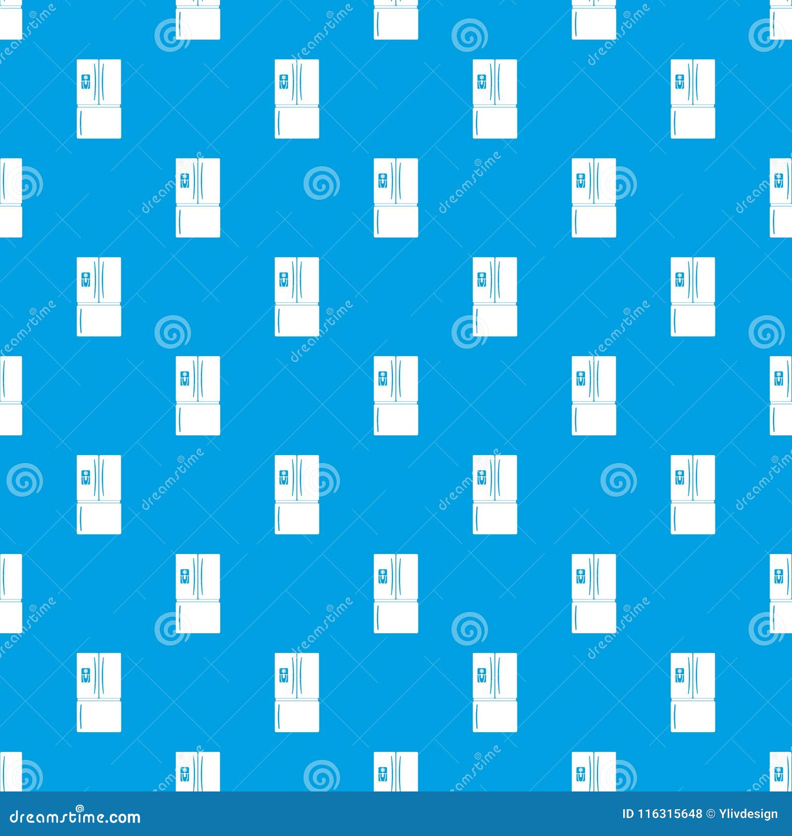 Fridge Pattern Vector Seamless Blue Stock Vector - Illustration of ...