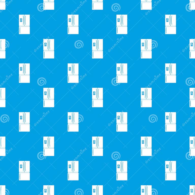 Fridge Pattern Vector Seamless Blue Stock Vector - Illustration of ...