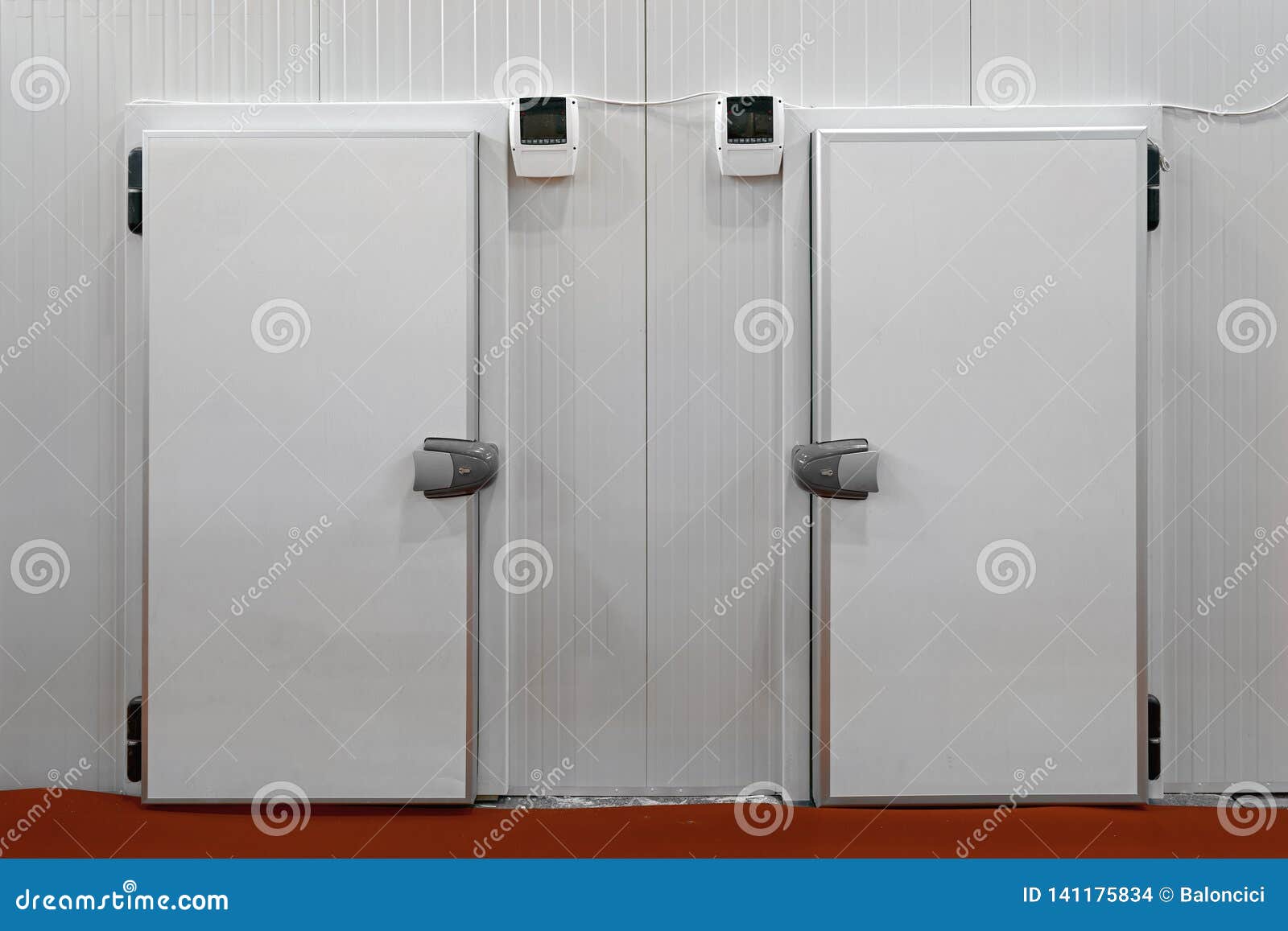 Fridge Reefer stock photo. Image of door, white, commercial - 141175834