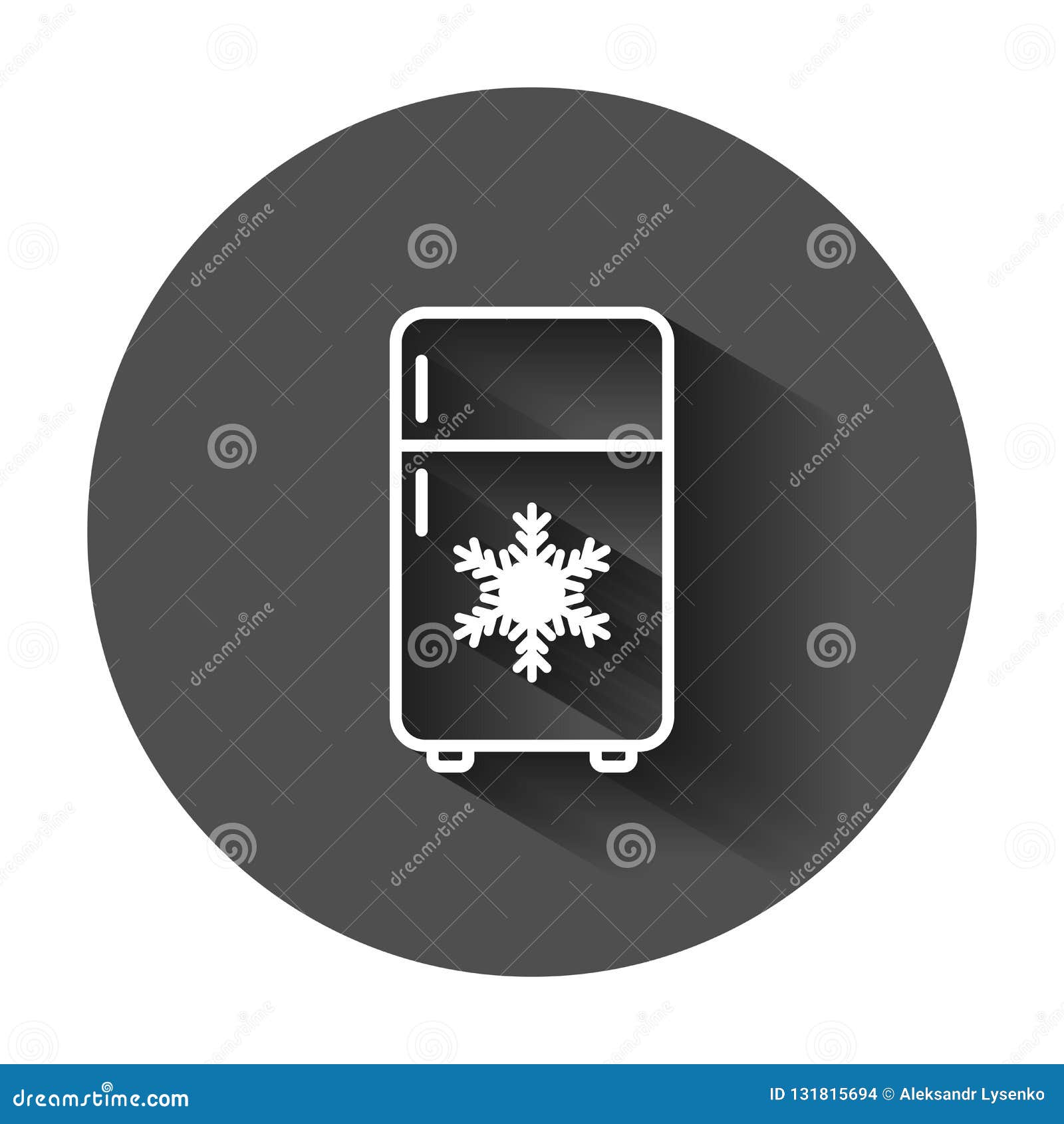 Fridge Refrigerator Icon in Flat Style. Freezer Container Vector Stock ...