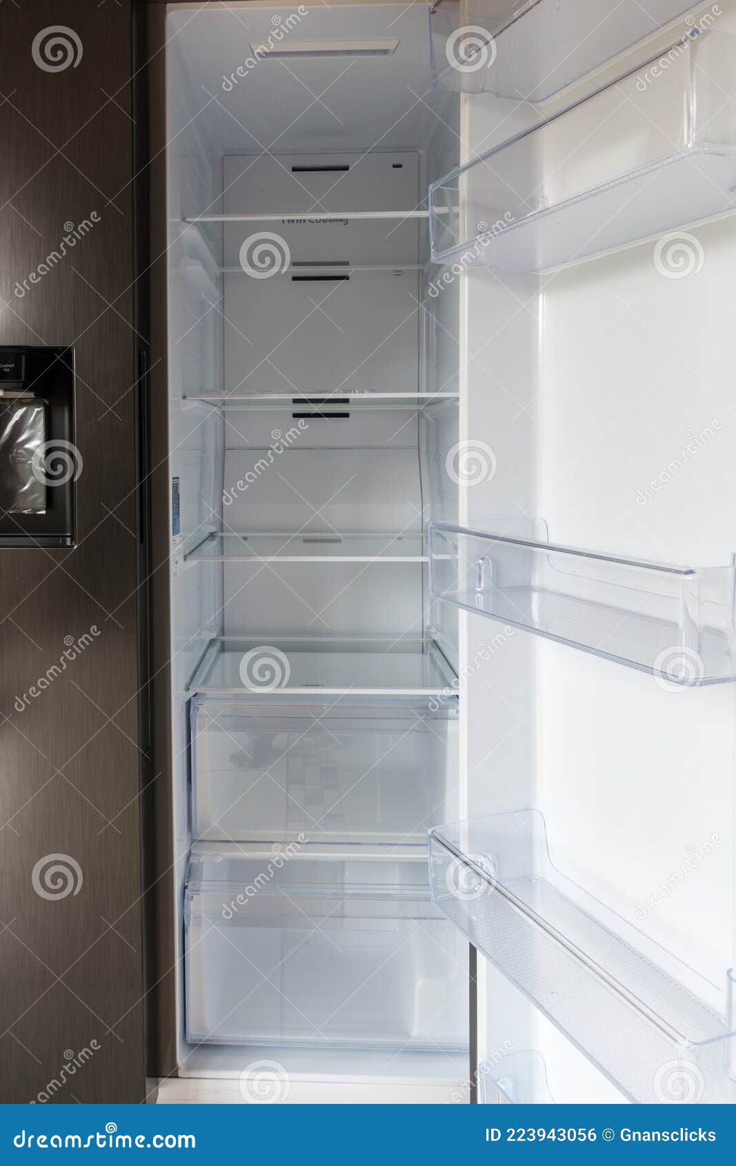 Empty Fridge Shelves with White Interior Stock Photo - Image of kitchen ...