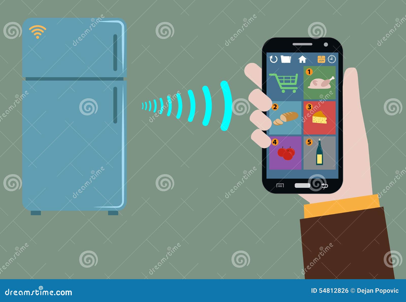 Fridge Tracking Items Inside and Warn Wirelessly What To by Stock ...