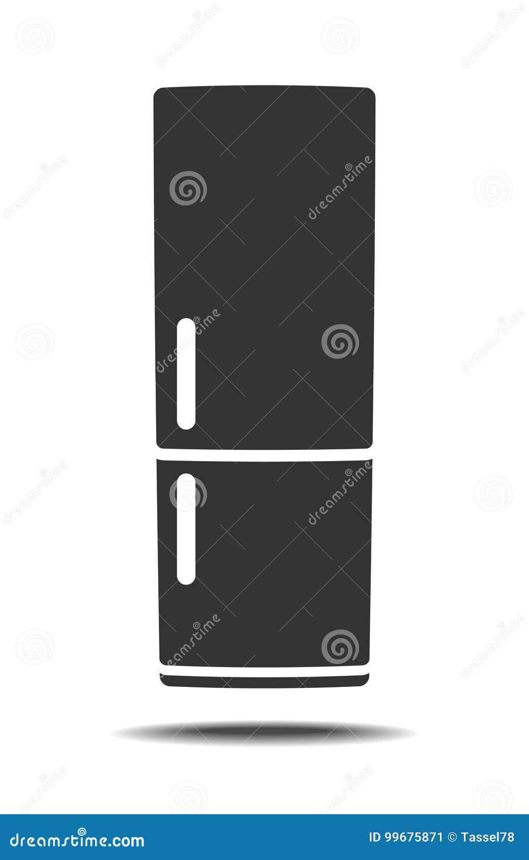 Fridge vector icon stock vector. Illustration of handle - 99675871
