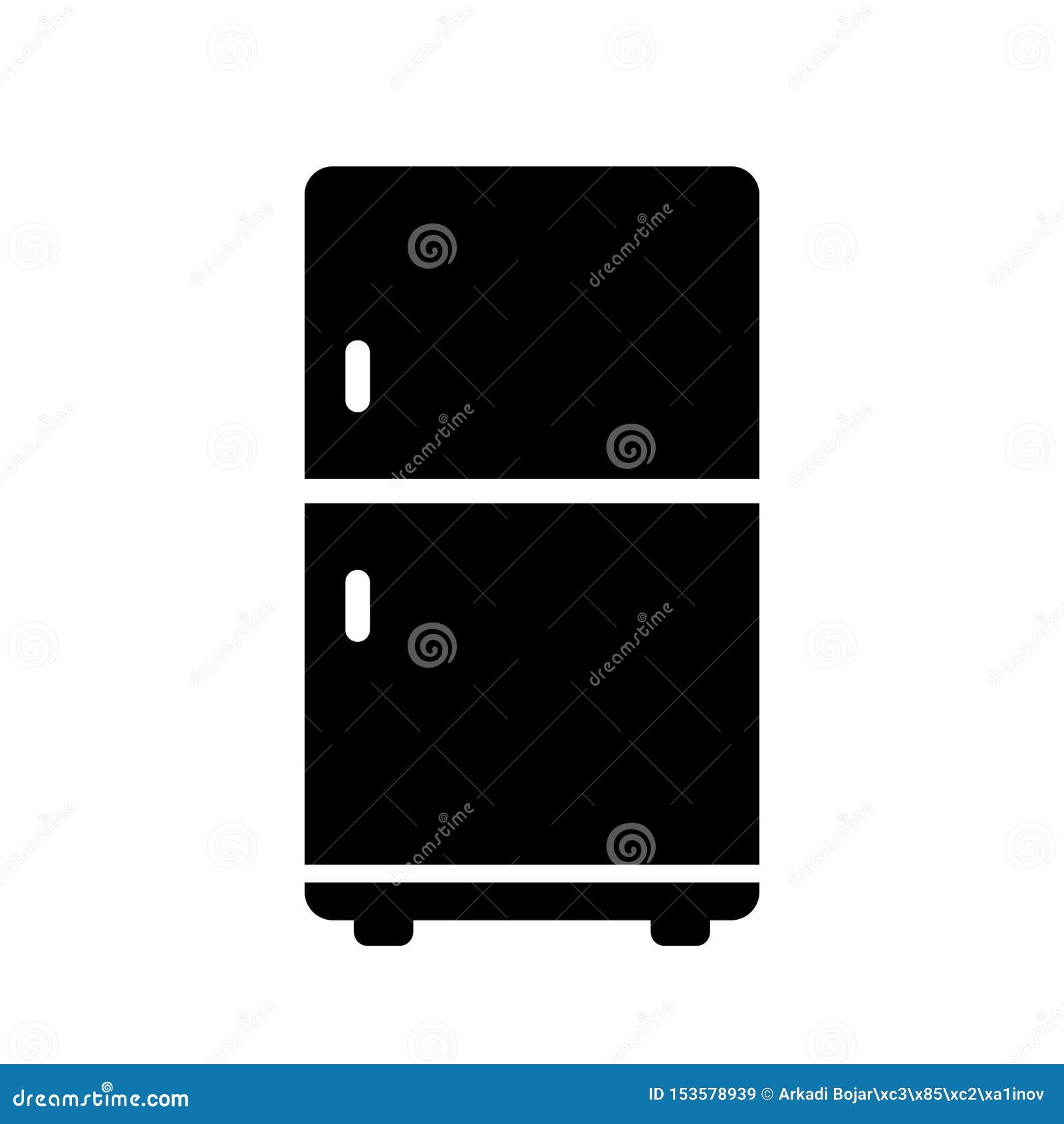 Fridge vector icon stock vector. Illustration of logo - 153578939