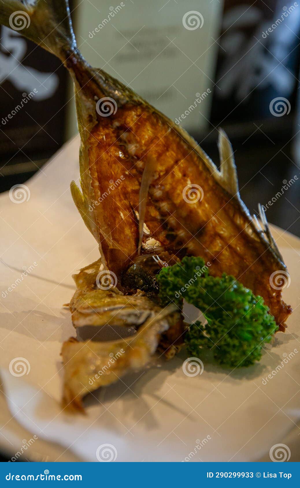 Fried Aji Mackeral stock image. Image of standing, traditional - 290299933
