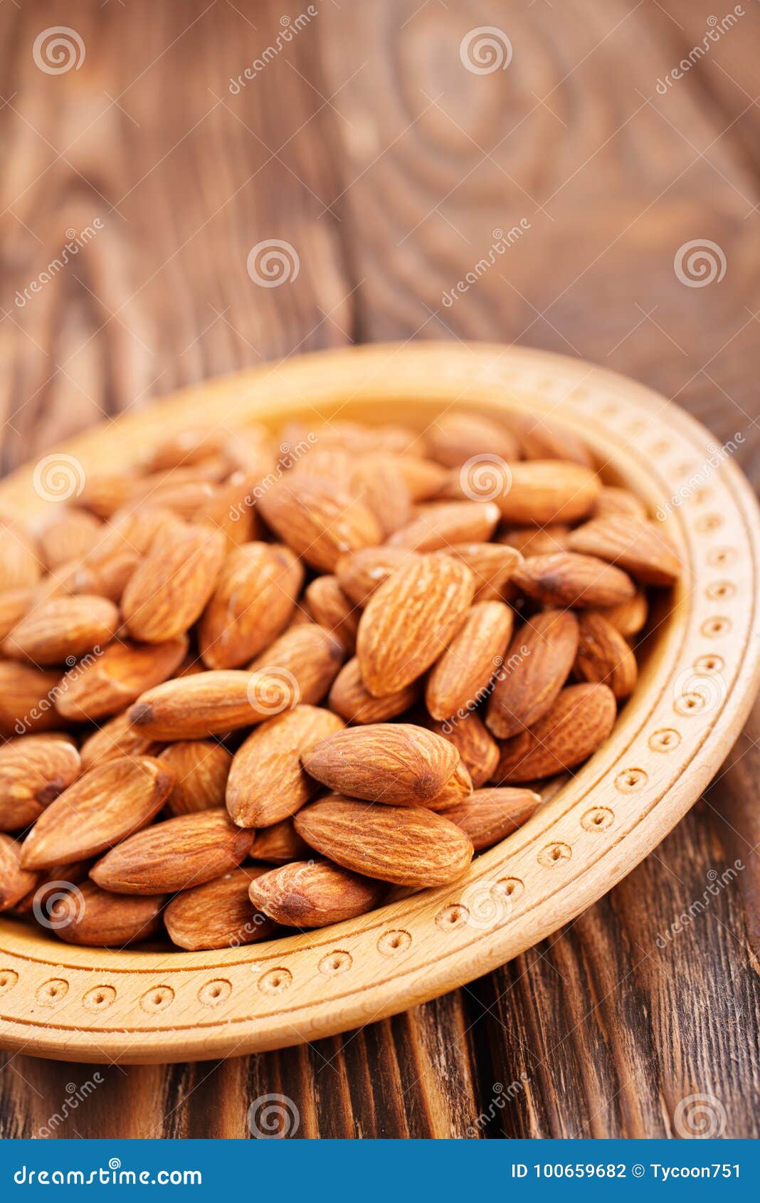 Fried almond stock photo. Image of tasty, healthy, view - 100659682