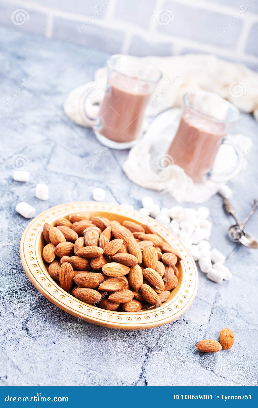 Fried almond stock image. Image of organic, ingredient - 100659801
