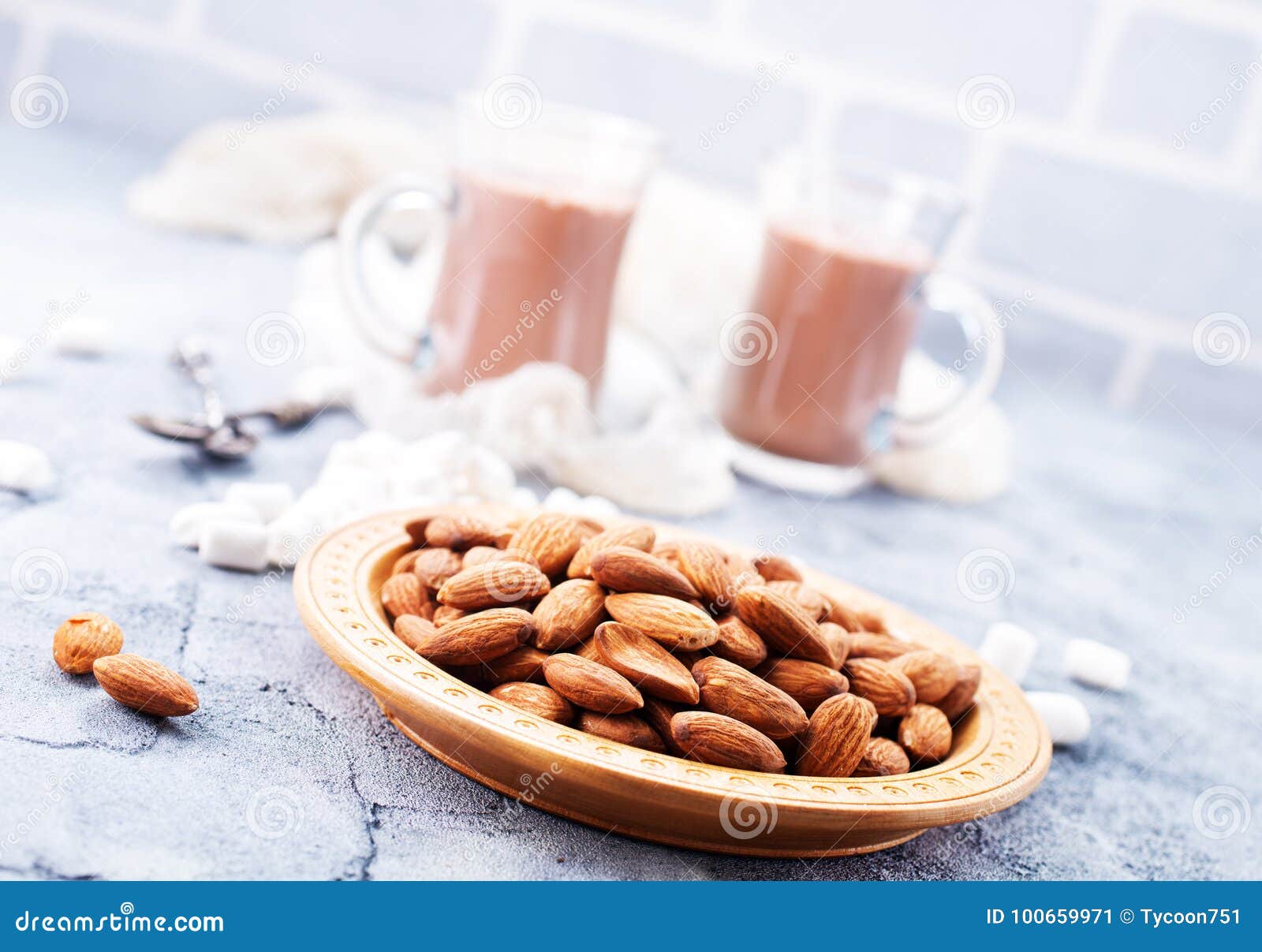 Fried almond stock image. Image of almond, seed, group - 100659971
