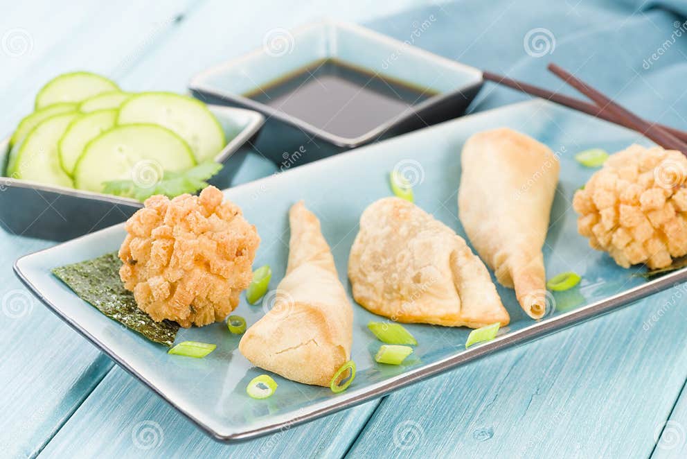 Fried Asian Snacks stock photo. Image of japanese, deep - 50525018
